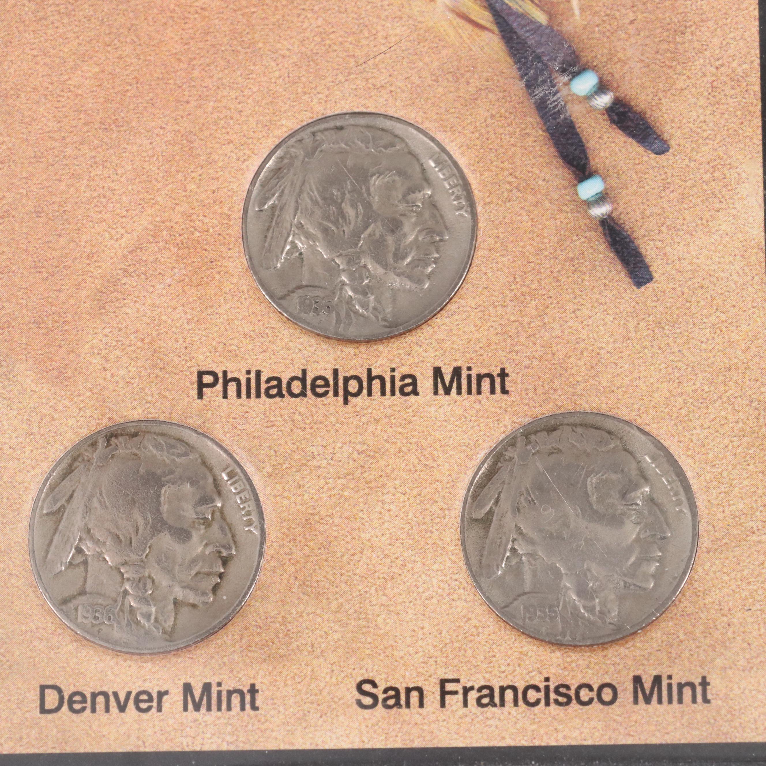 Collection of One Hundred Ninety Buffalo Nickels Most in Plastic ...