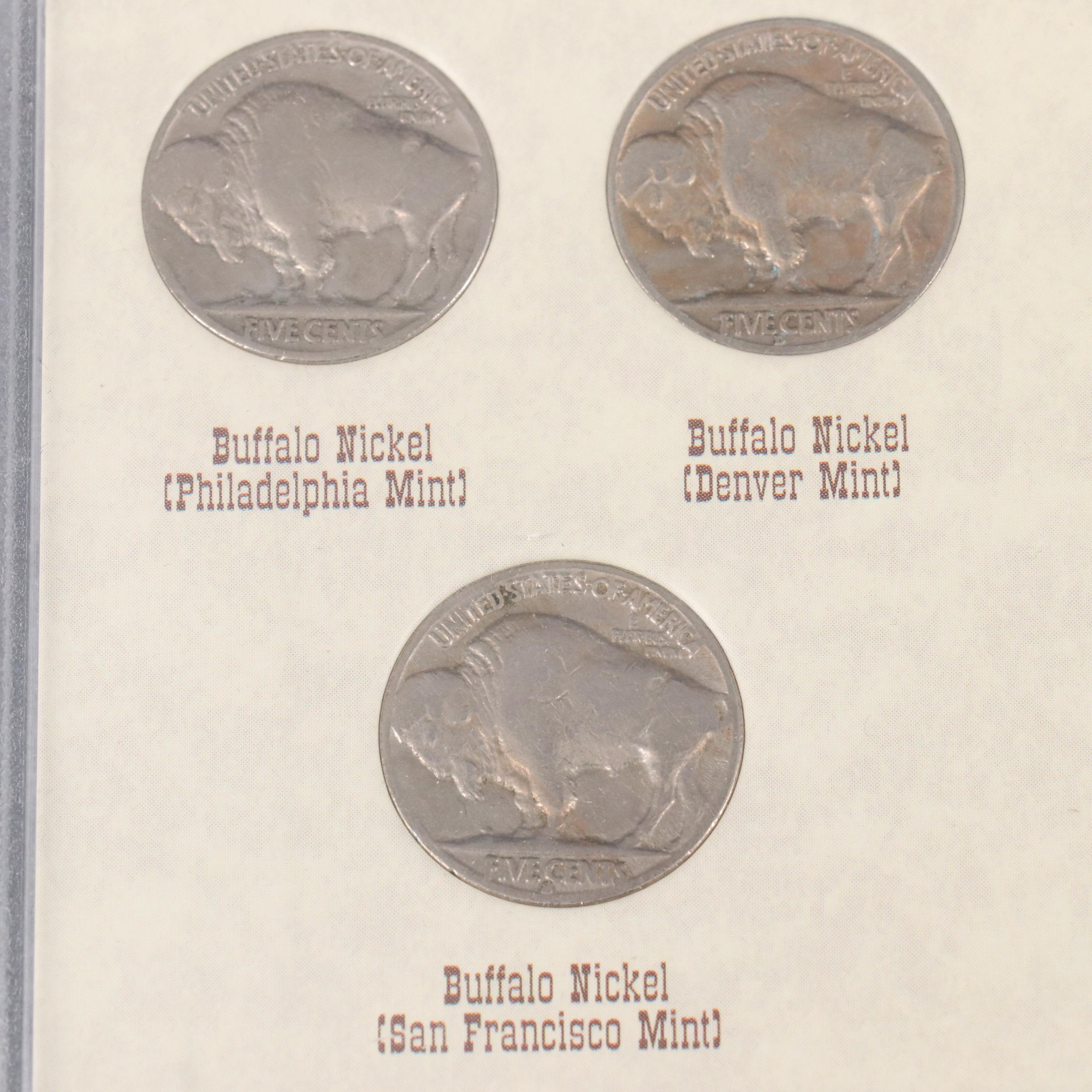 Collection of One Hundred Ninety Buffalo Nickels Most in Plastic ...