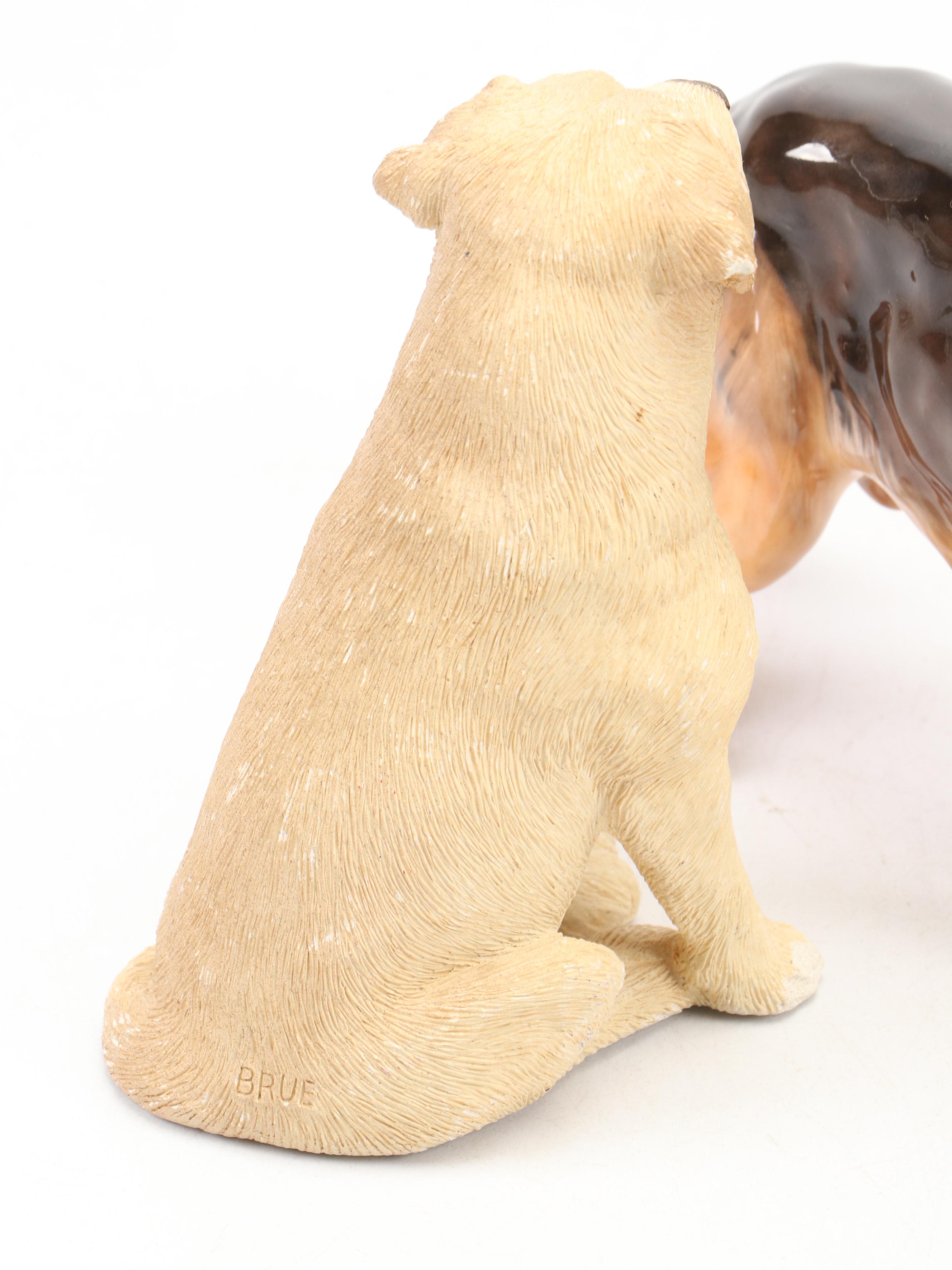Royal Doulton Bone China Alsatian and Sandicast Cast Resin Labrador ...
