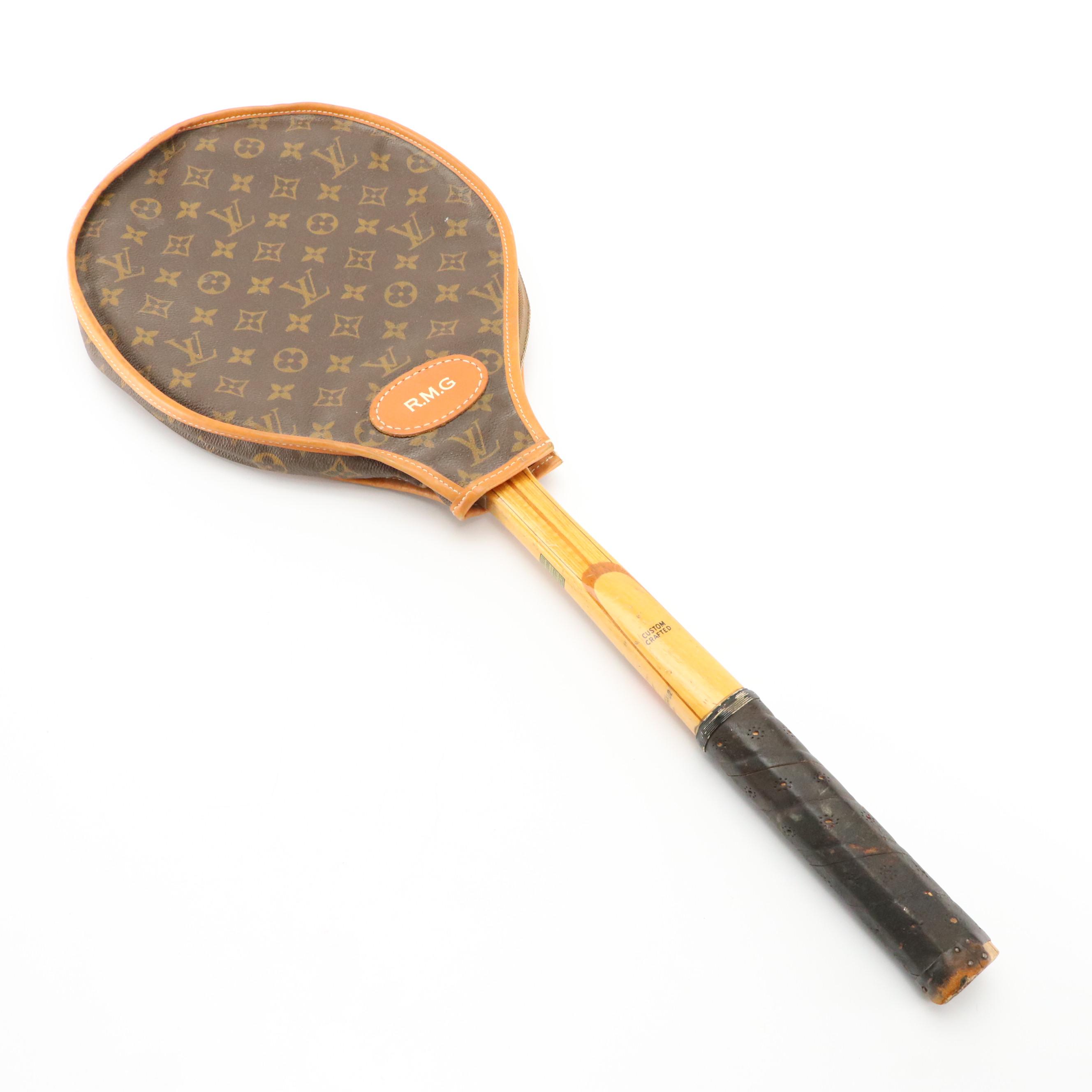 MacGregor Fleetwood Wood Tennis Racket with French Company Louis ...