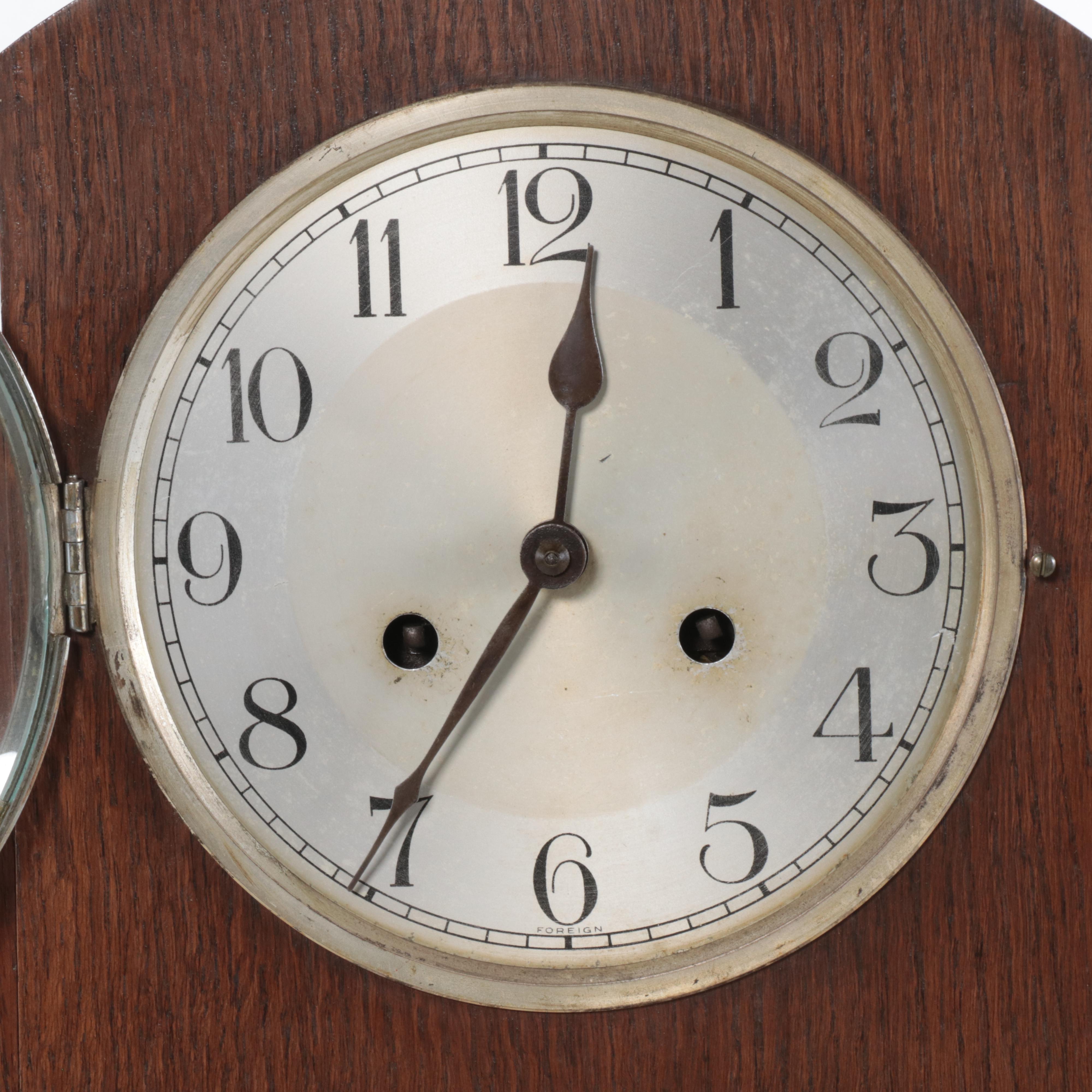 Art Deco Haller Foreign Oak Grandfather Clock, Early to Mid-20th ...