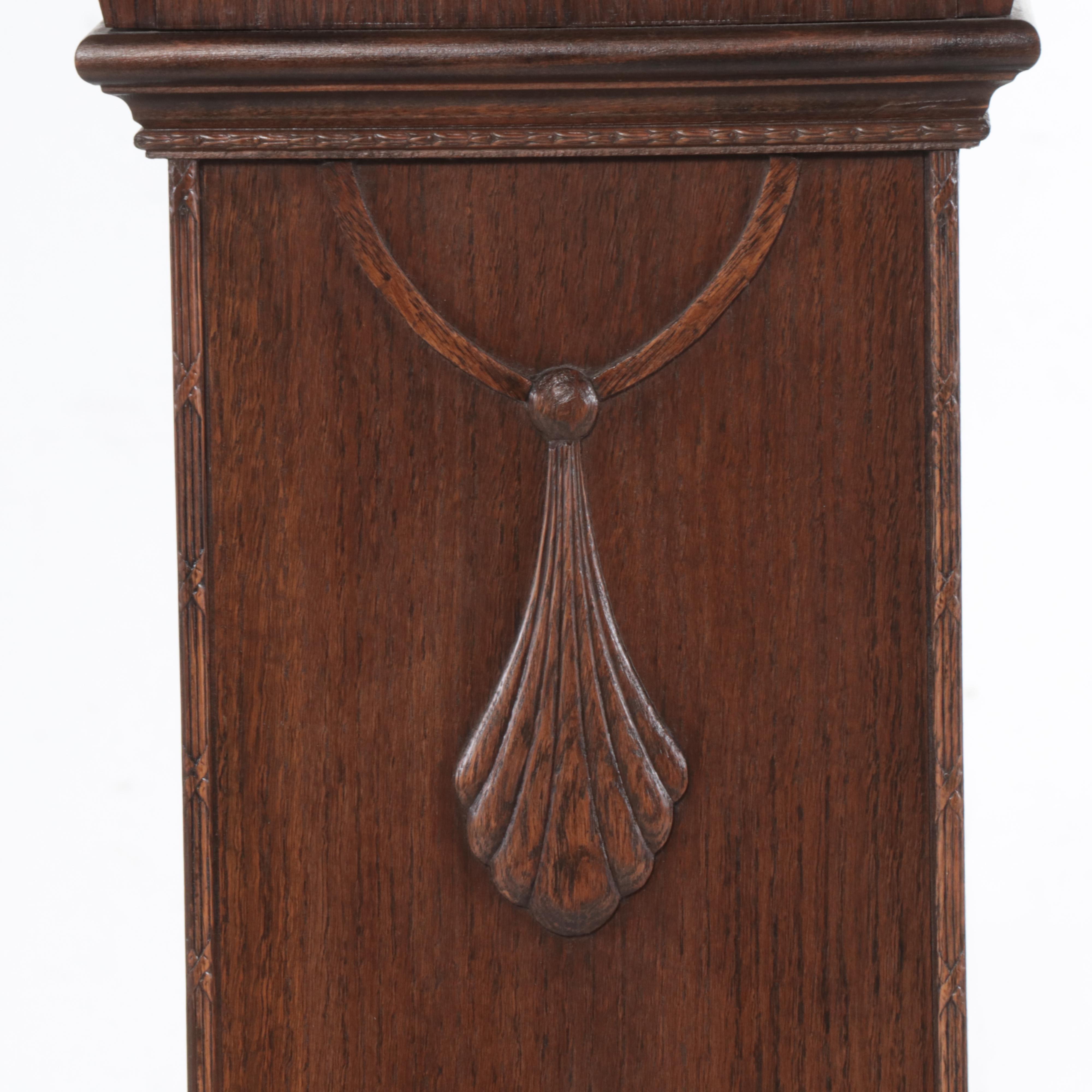 Art Deco Haller Foreign Oak Grandfather Clock, Early to Mid-20th ...