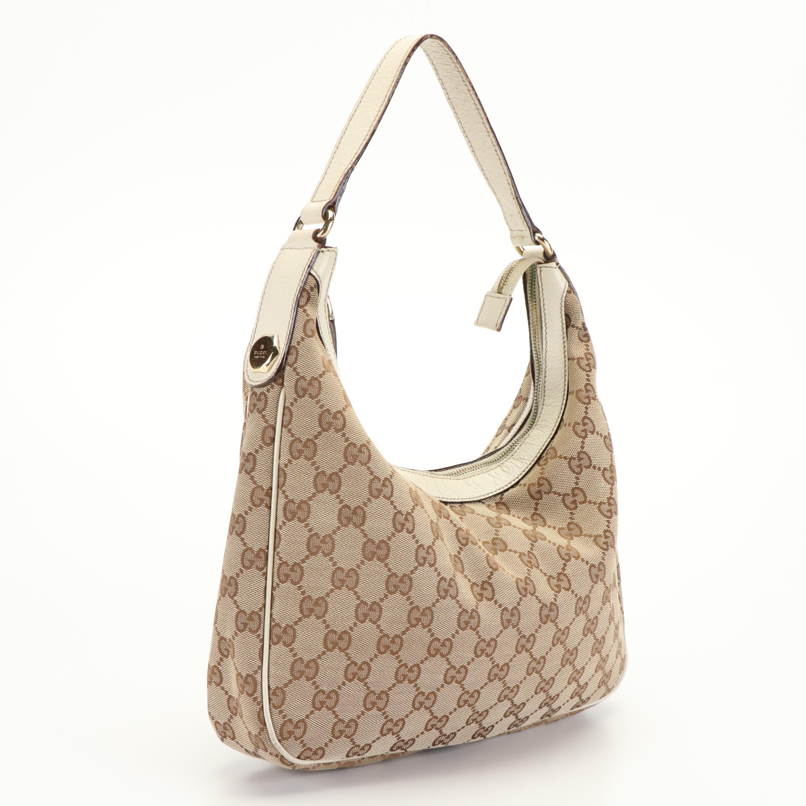 Gucci Charmy Hobo Shoulder Bag in Beige GG Canvas | EBTH
