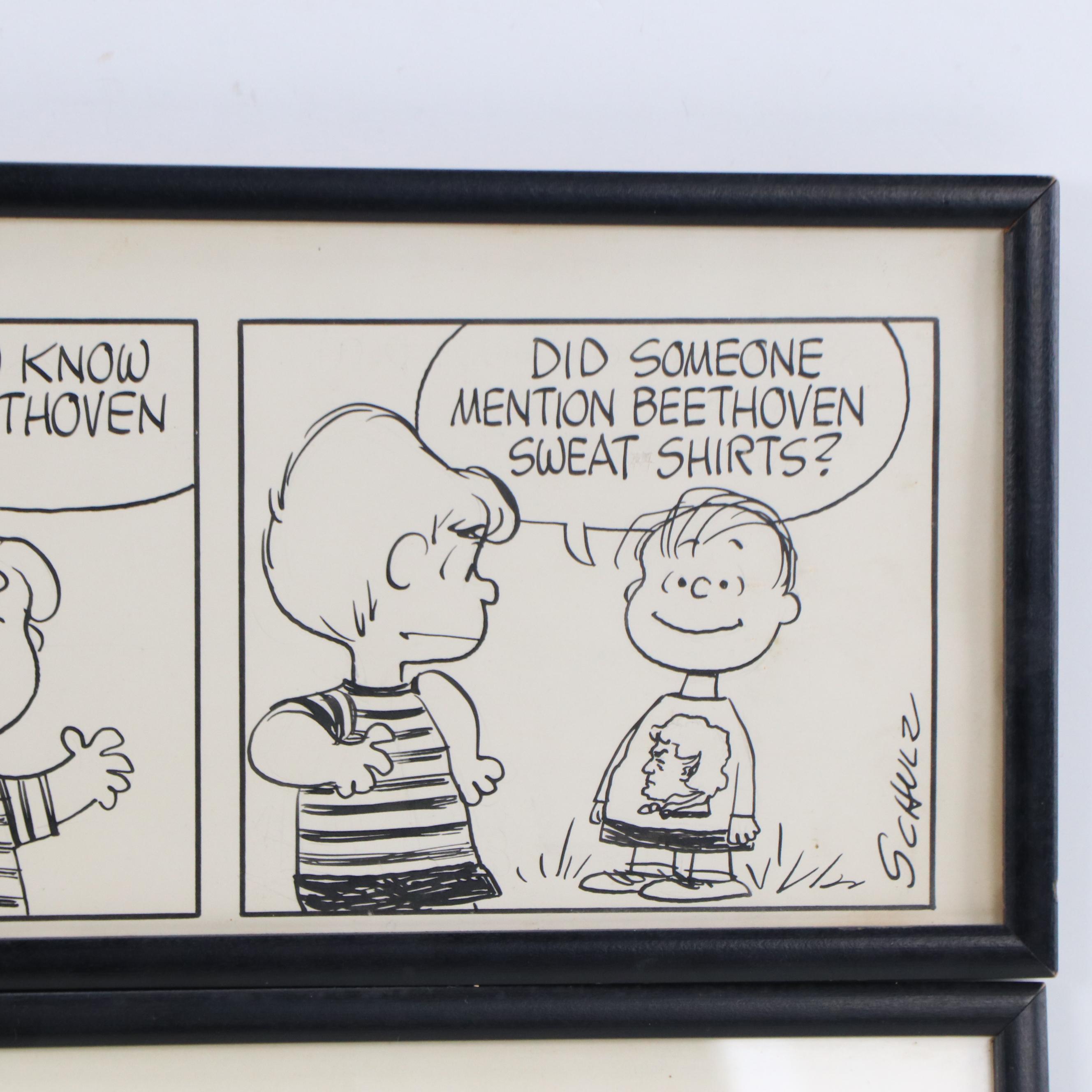 Charles M. Schulz Ink Drawings of Peanuts Comic Strips, 1959-1960 ...