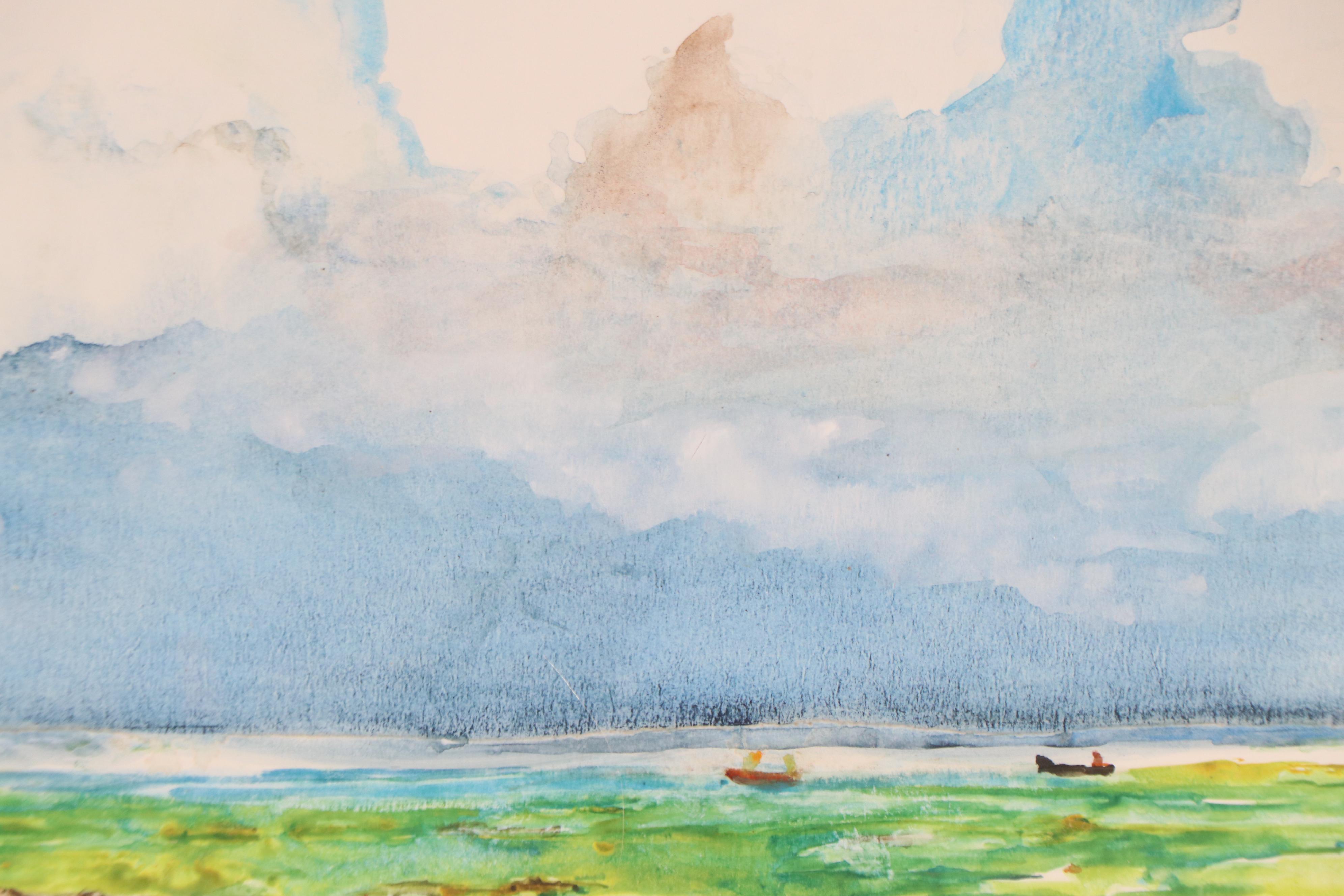 Rosamond Groves Watercolor Painting of a Coastal Landscape | EBTH
