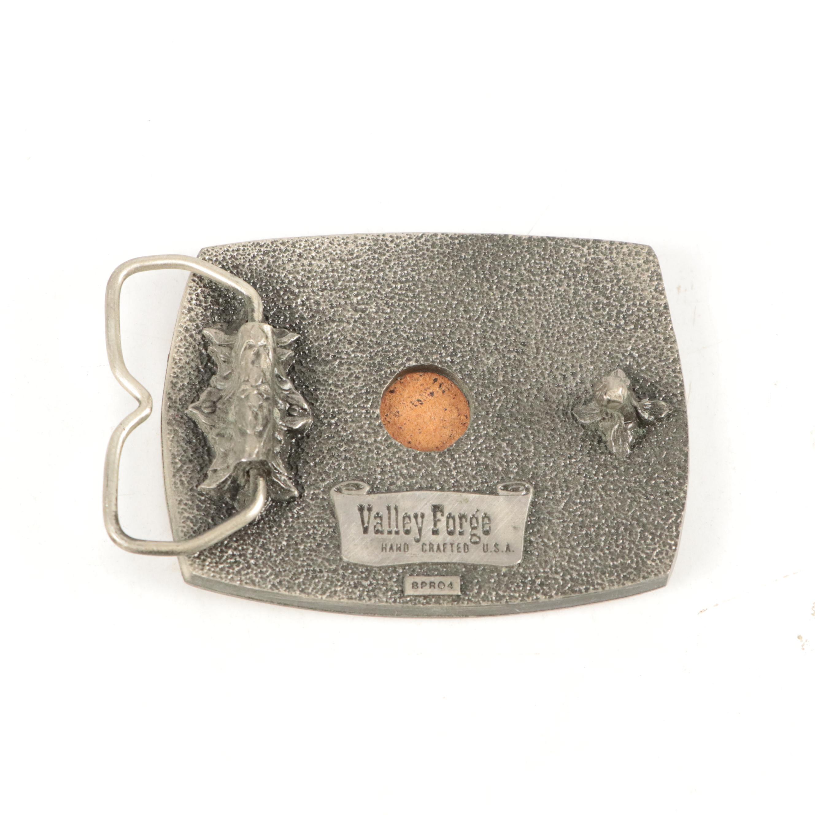 Valley Forge Handcrafted Metal and Leather Belt Buckles with Other Belt ...