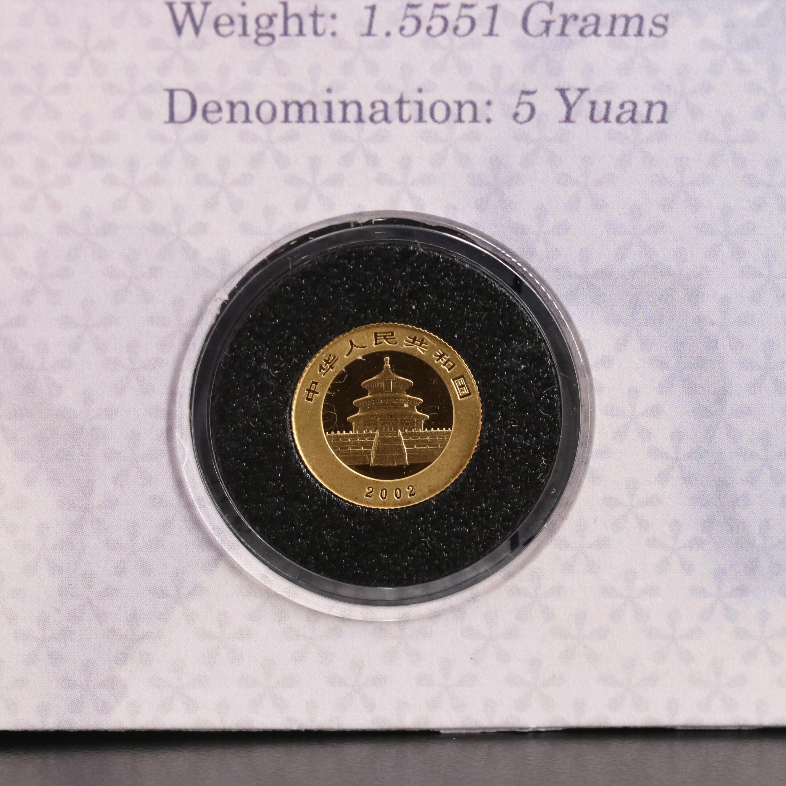 "World of Gold Coins, 2002 China 1/20oz. Gold Panda | EBTH