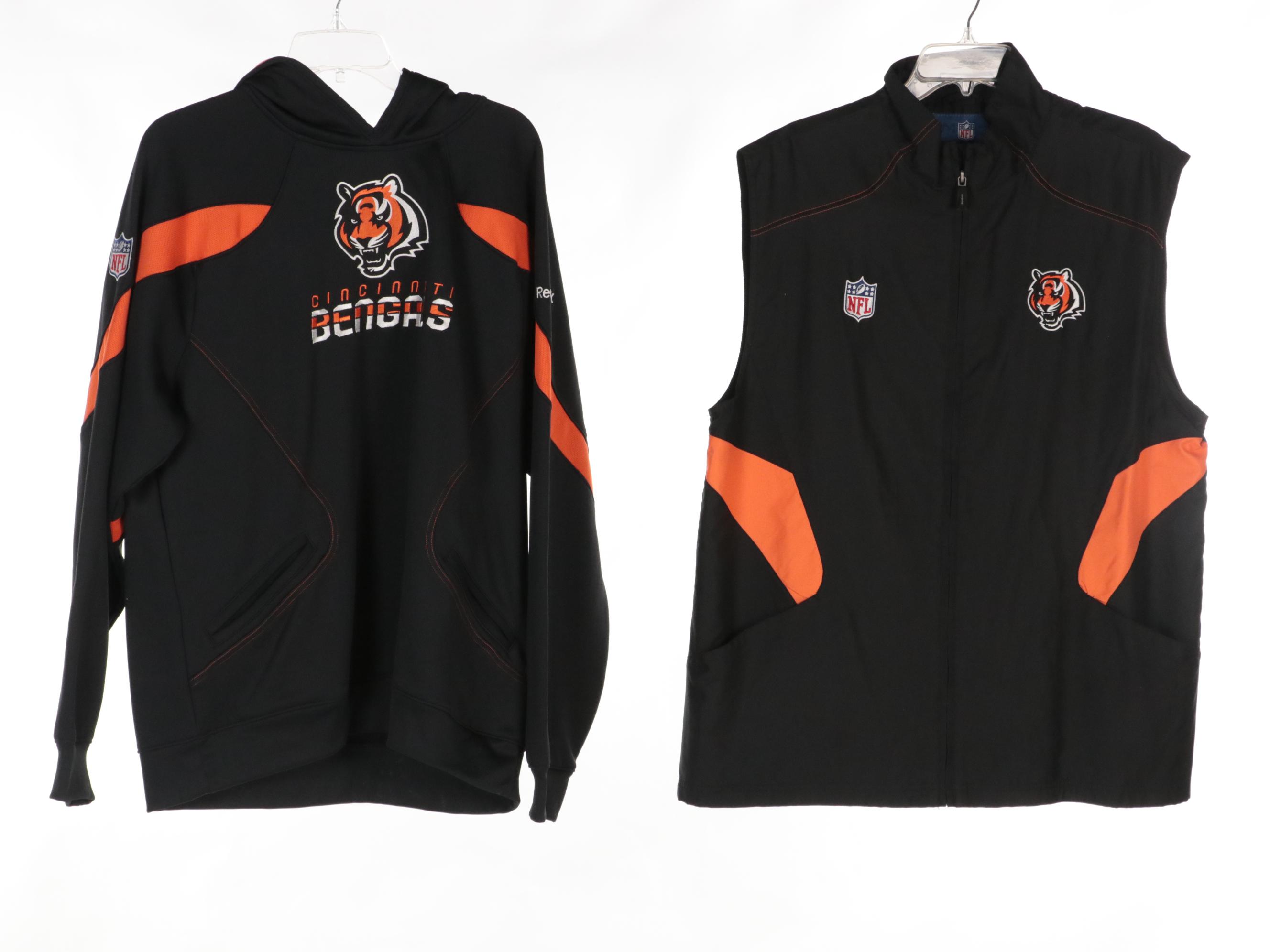 Men's Reebok NFL Cincinnati Bengals Shirt, Sweatshirts, and Vest | EBTH