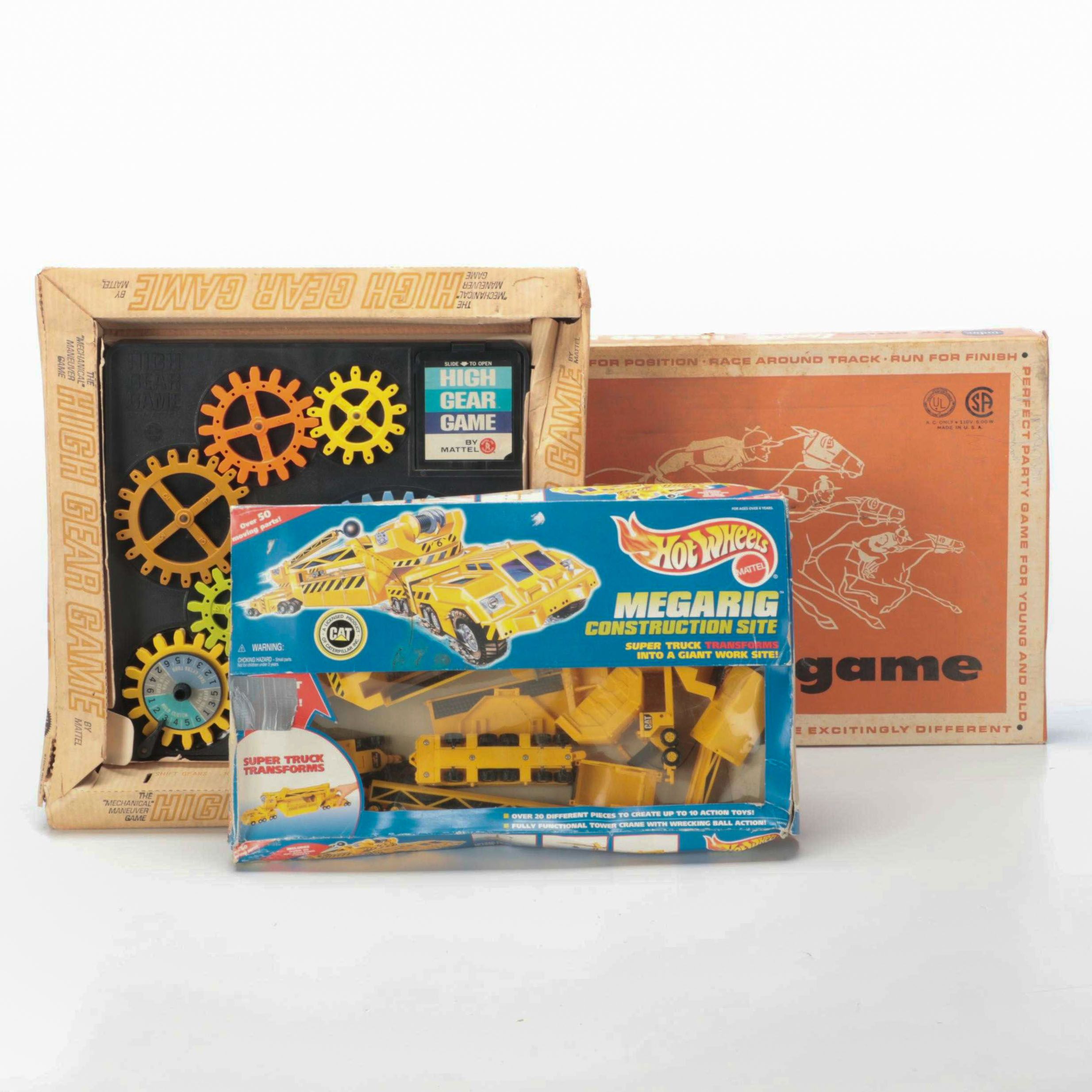 Mattel High Gear Game, Tudor Electric Horse Race Game and Hot Wheels ...