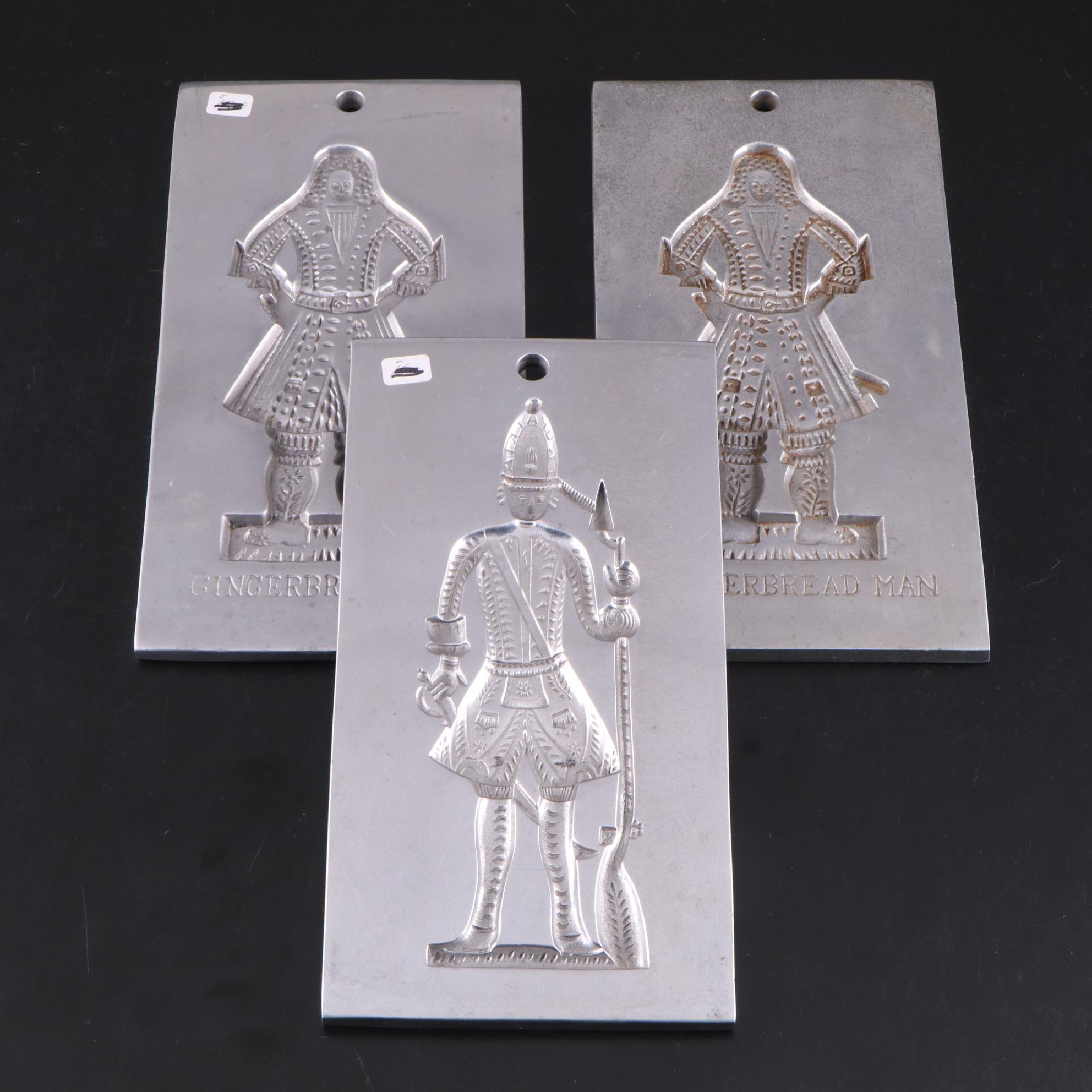 Virginia Metalcrafters Pewter Colonial Williamsburg Cookie Molds | EBTH