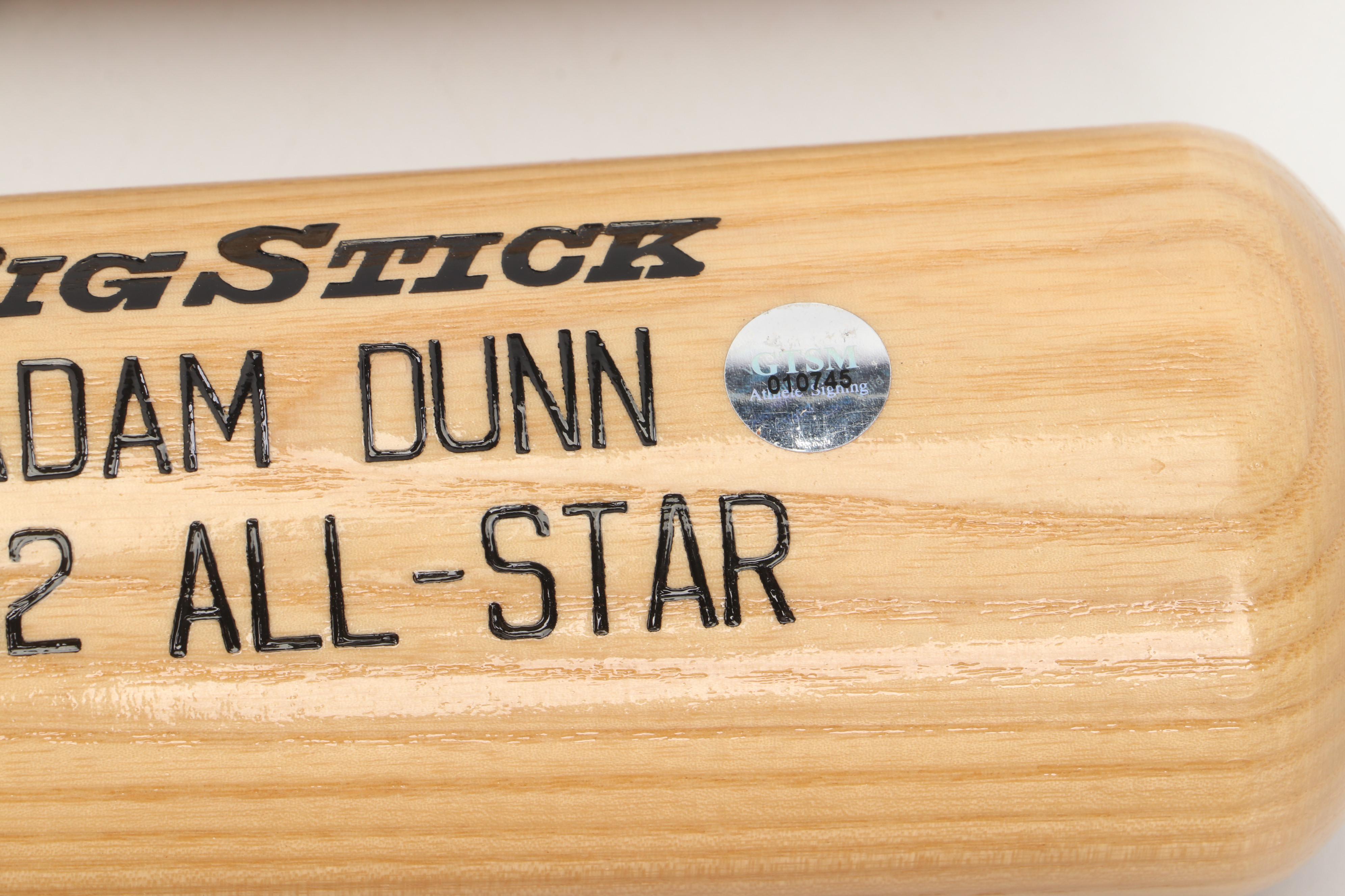 Jeff Bagwell, Adam Dunn, and Dave Justice Signed Rawlings Baseball Bats ...