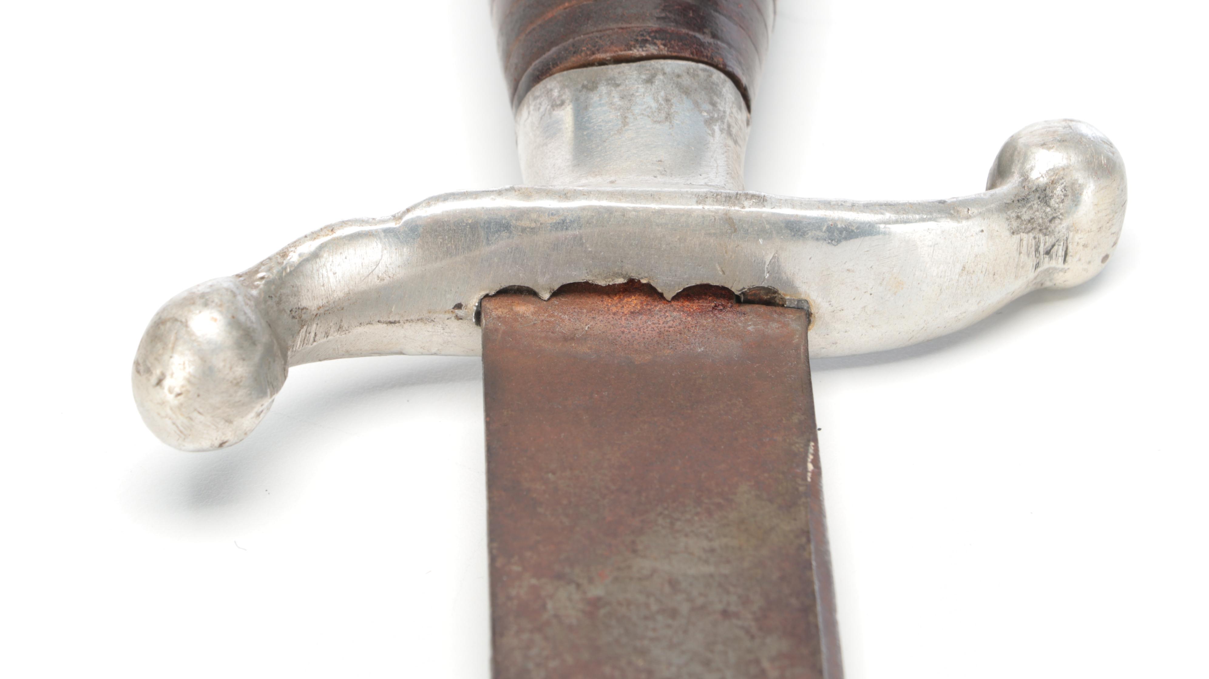 Replica Mexican Eagle Head and Stacked Leather Handle Sword | EBTH