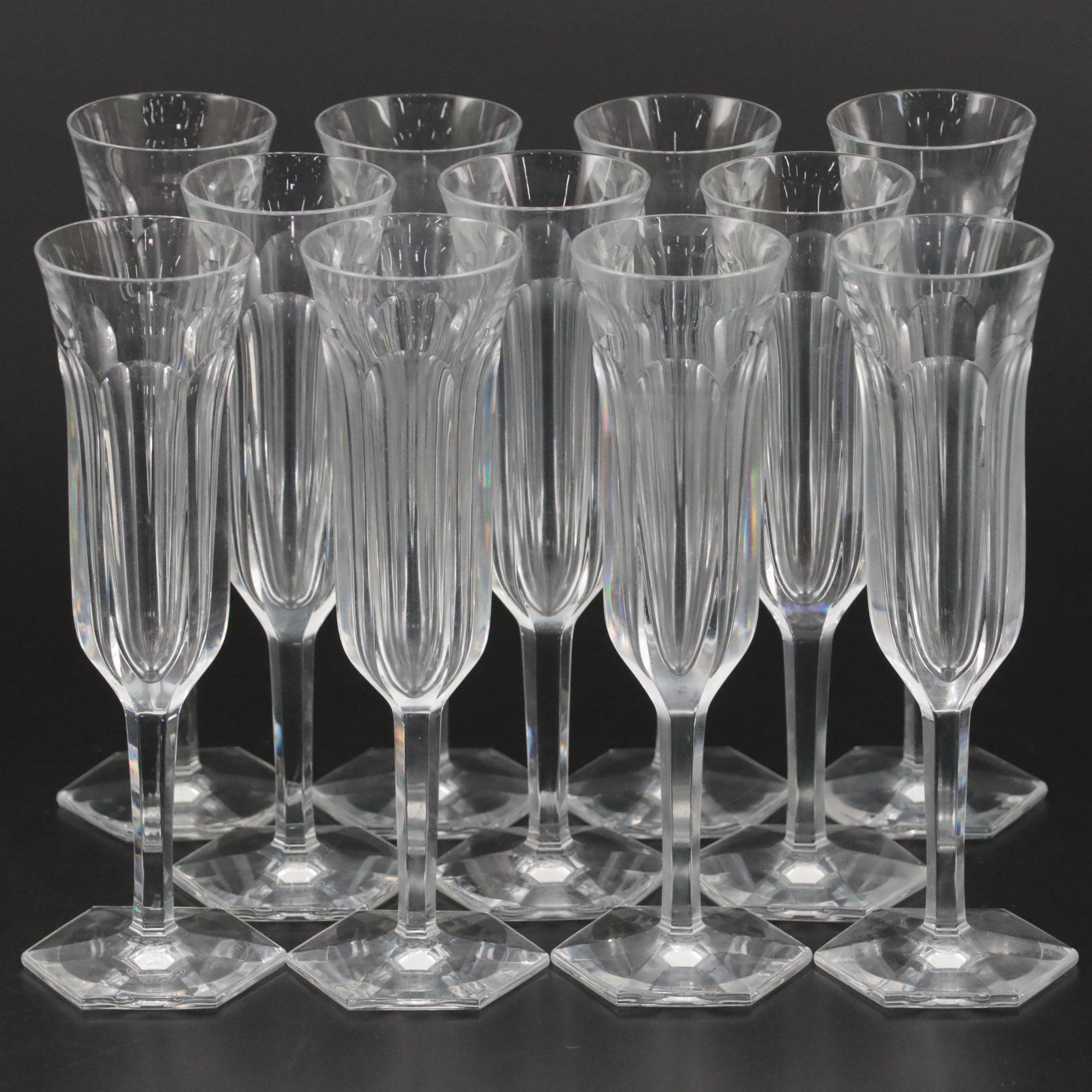 Baccarat "Malmaison" Crystal Champagne Flutes | EBTH
