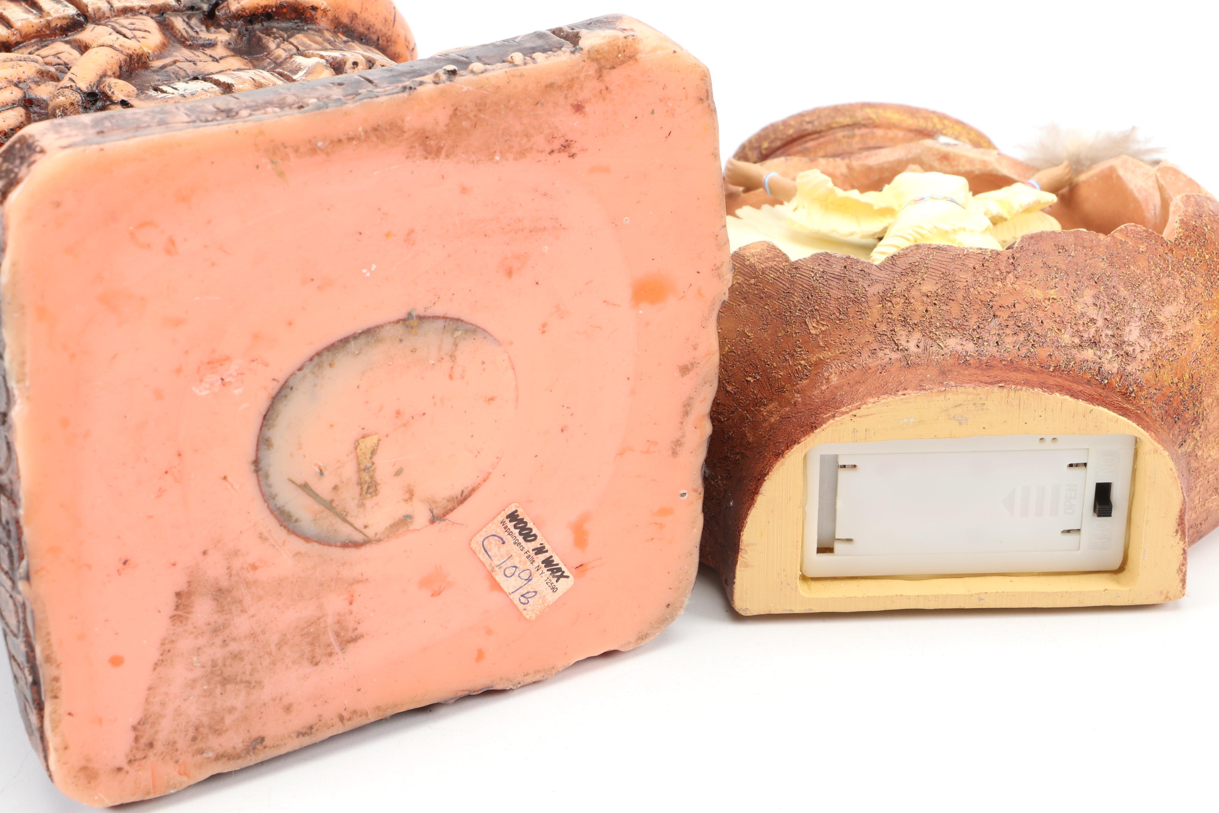 Wood N Wax Native American Candle with Illuminated Angel and Gourd ...