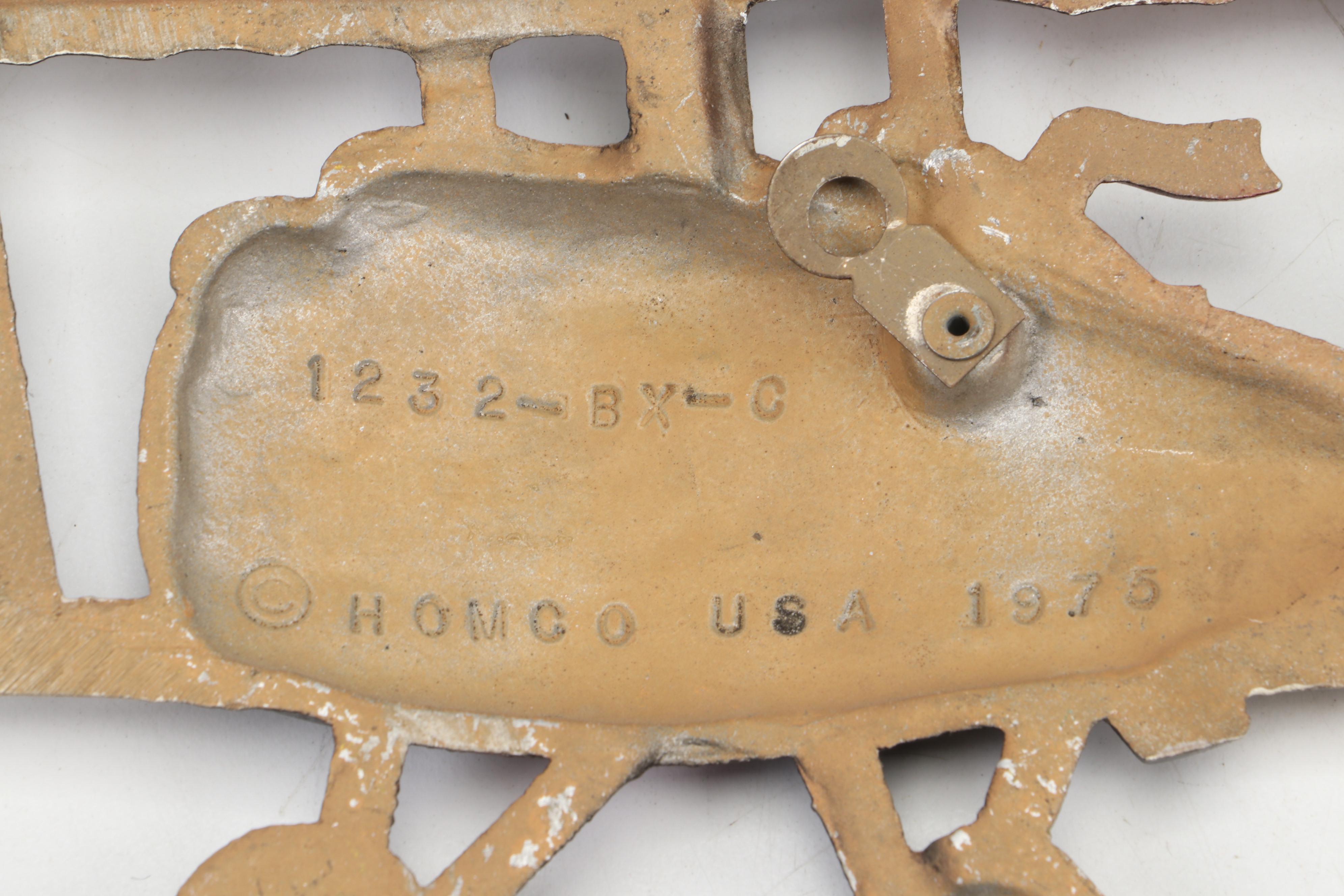 Homco Painted Cast Metal WWI Era Airplane Wall Plaques | EBTH