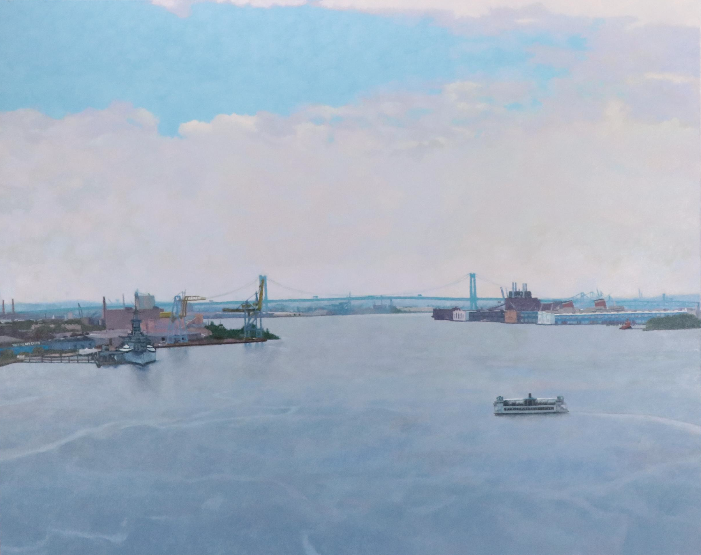 Mike Pavol Large-Scale Oil Painting of View Over Delaware | EBTH