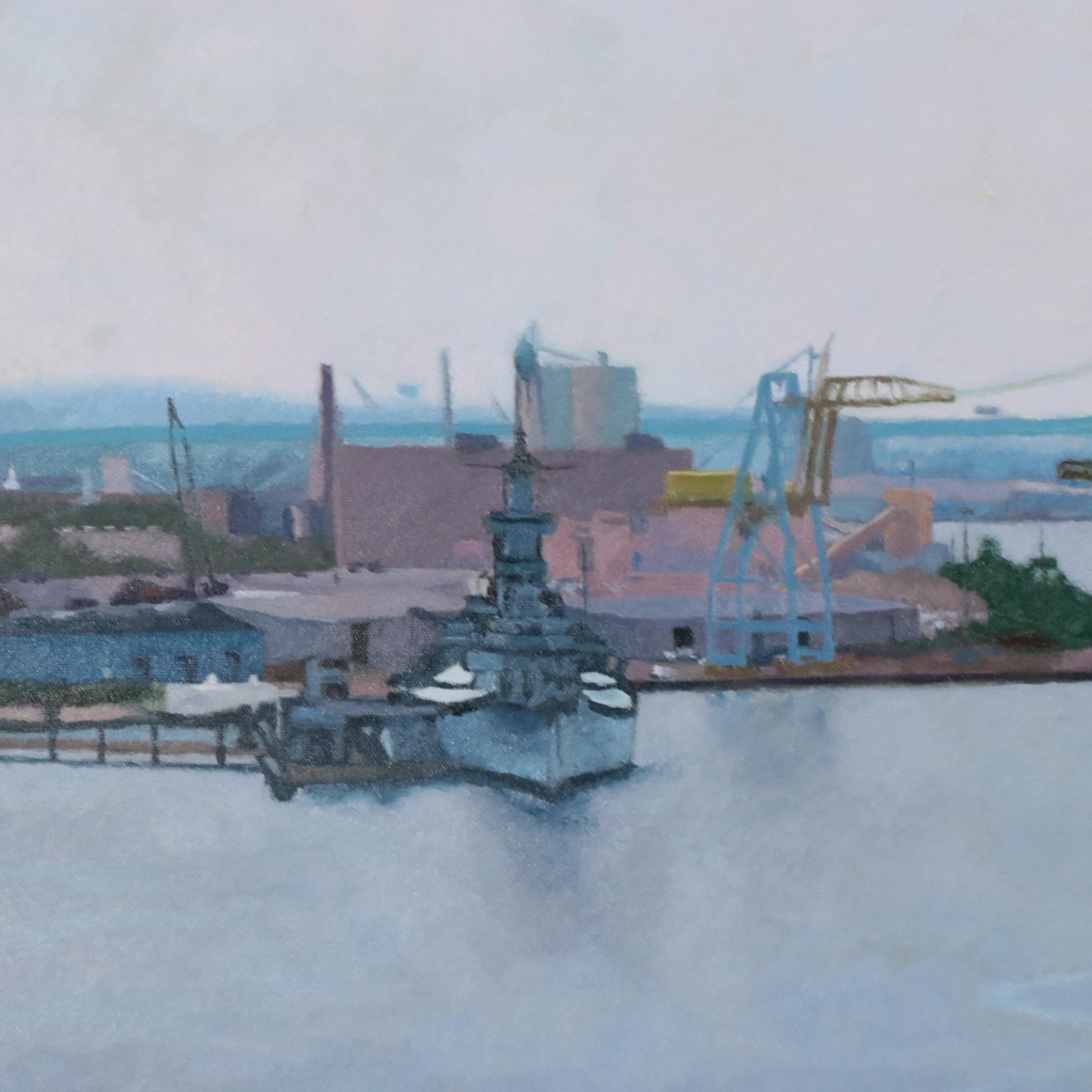 Mike Pavol Large-Scale Oil Painting of View Over Delaware | EBTH
