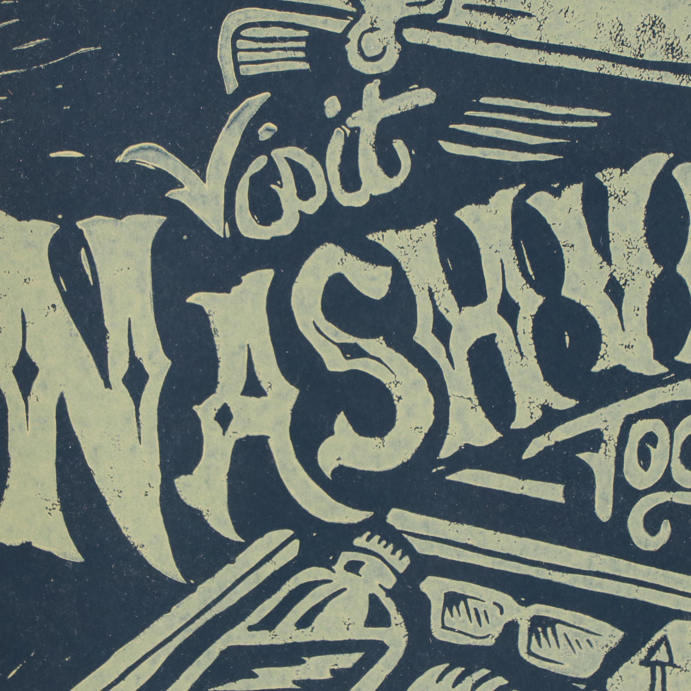 Derrick Castle Linoleum Cut "Visit Nashville Today," 21st Century | EBTH