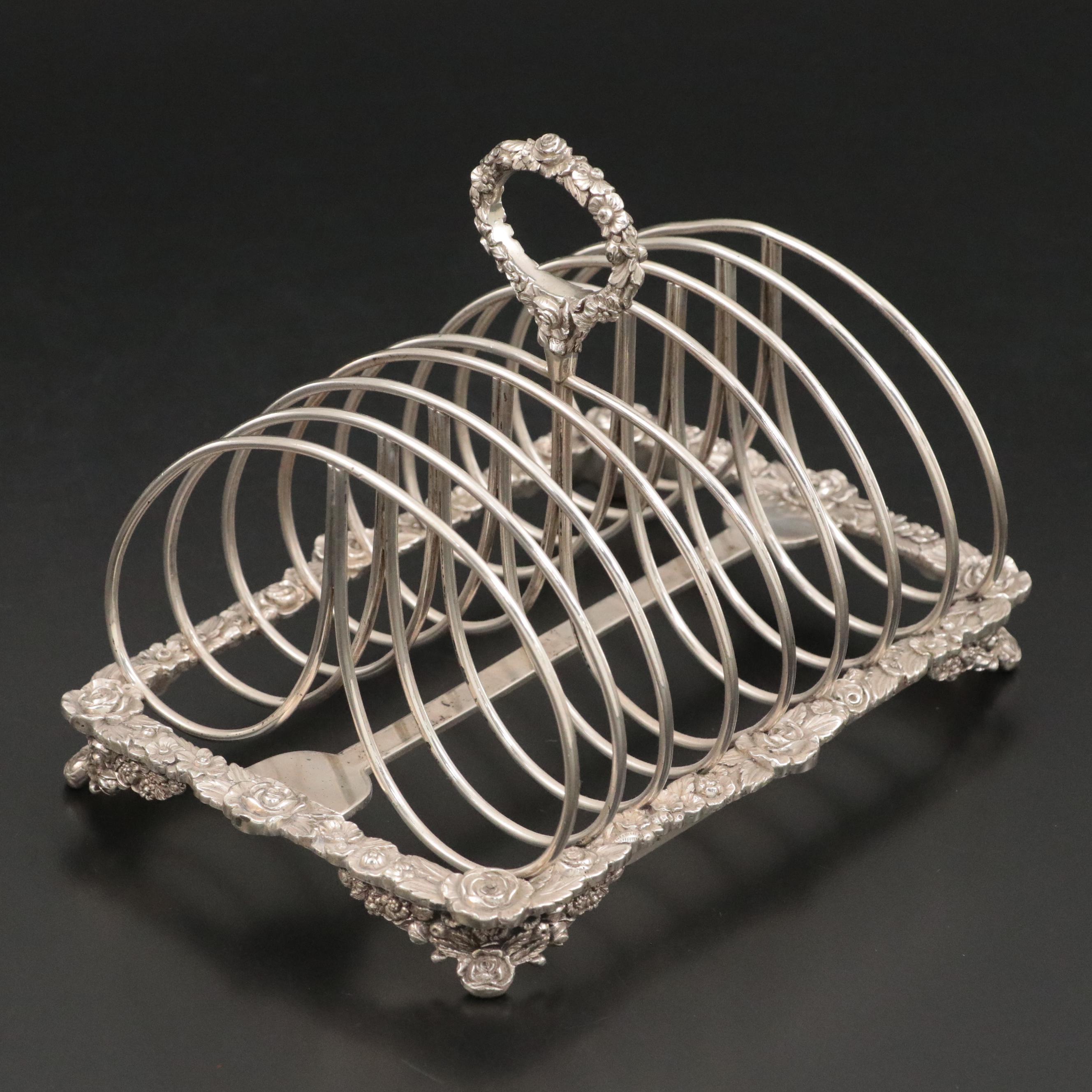 William Stroud Sterling Silver Toast Rack, Late 18th/ Early 19th ...