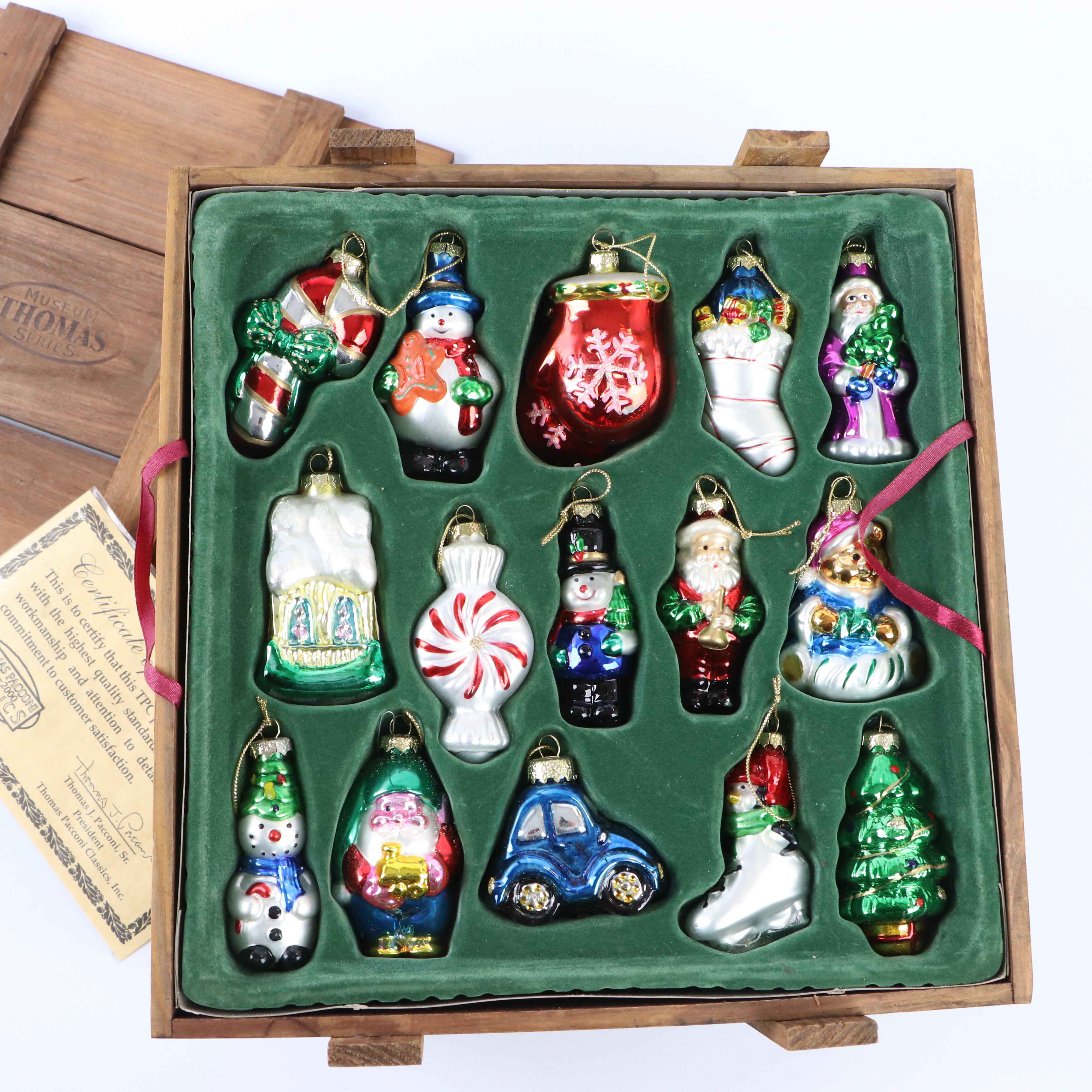 Thomas Pacconi Classics Glass Ornaments in Crate, 2000 | EBTH