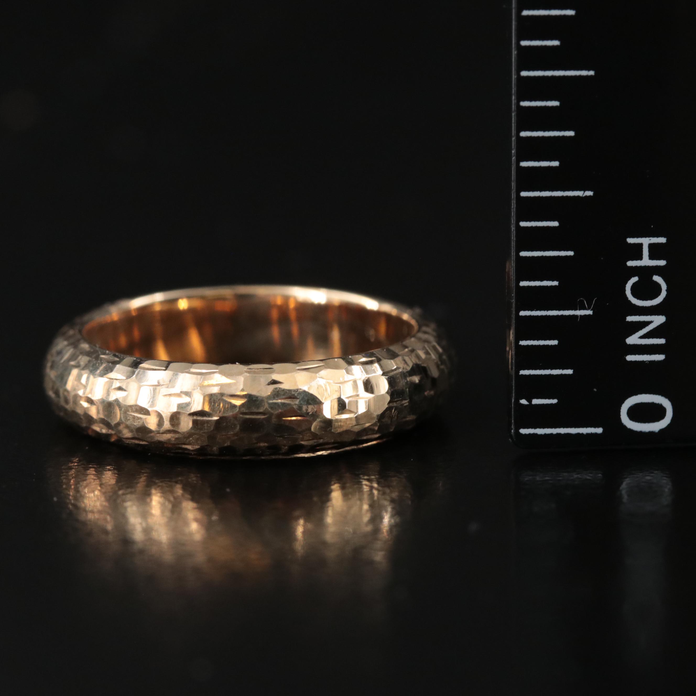 14K Hammered Finish Ring | EBTH