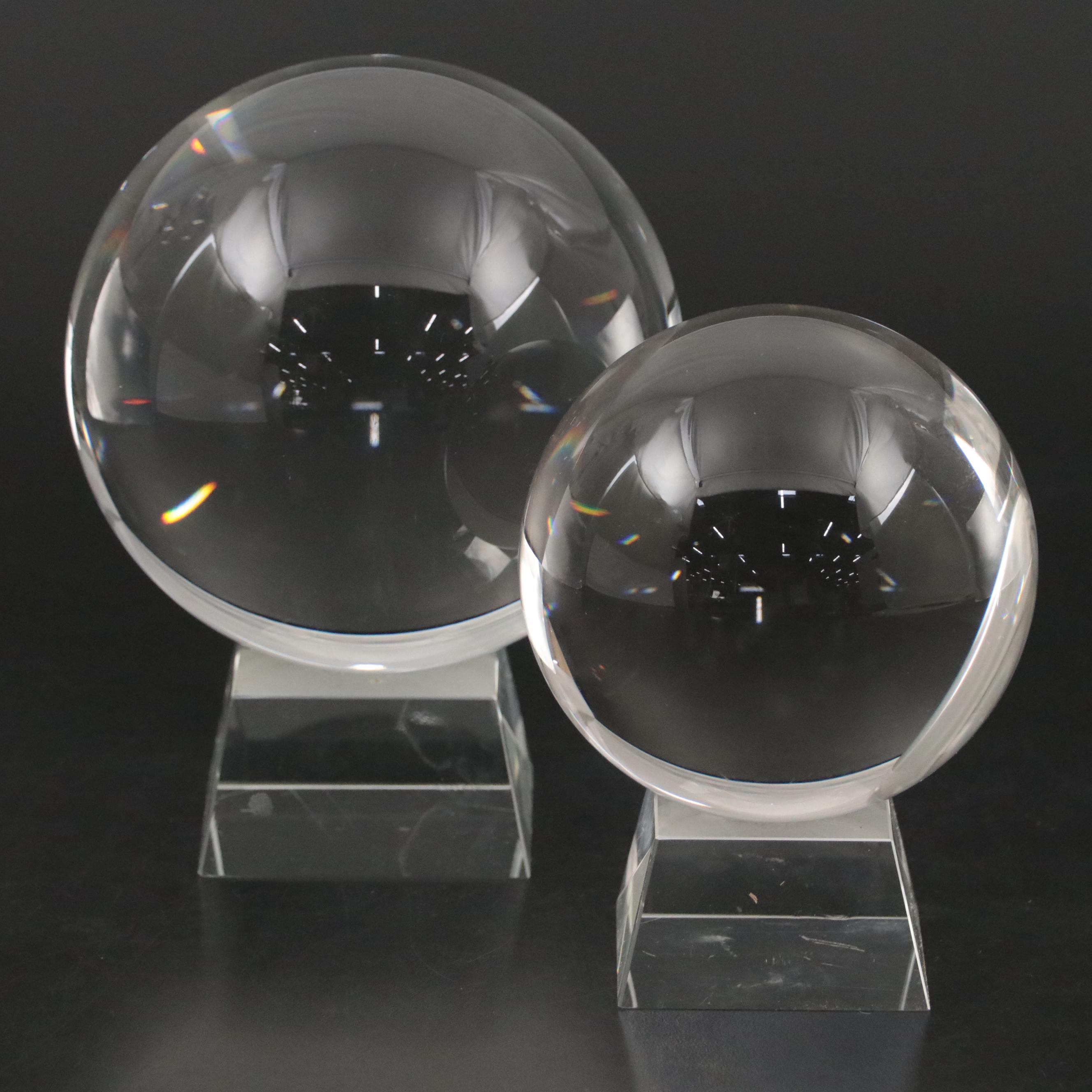 Glass Orbs on Pedestals | EBTH