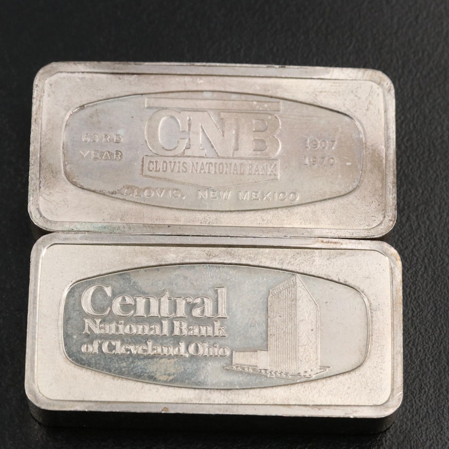 Four Franklin Mint Sterling Silver Ingots | EBTH Four Franklin Mint Sterling Silver Ingots | EBTH