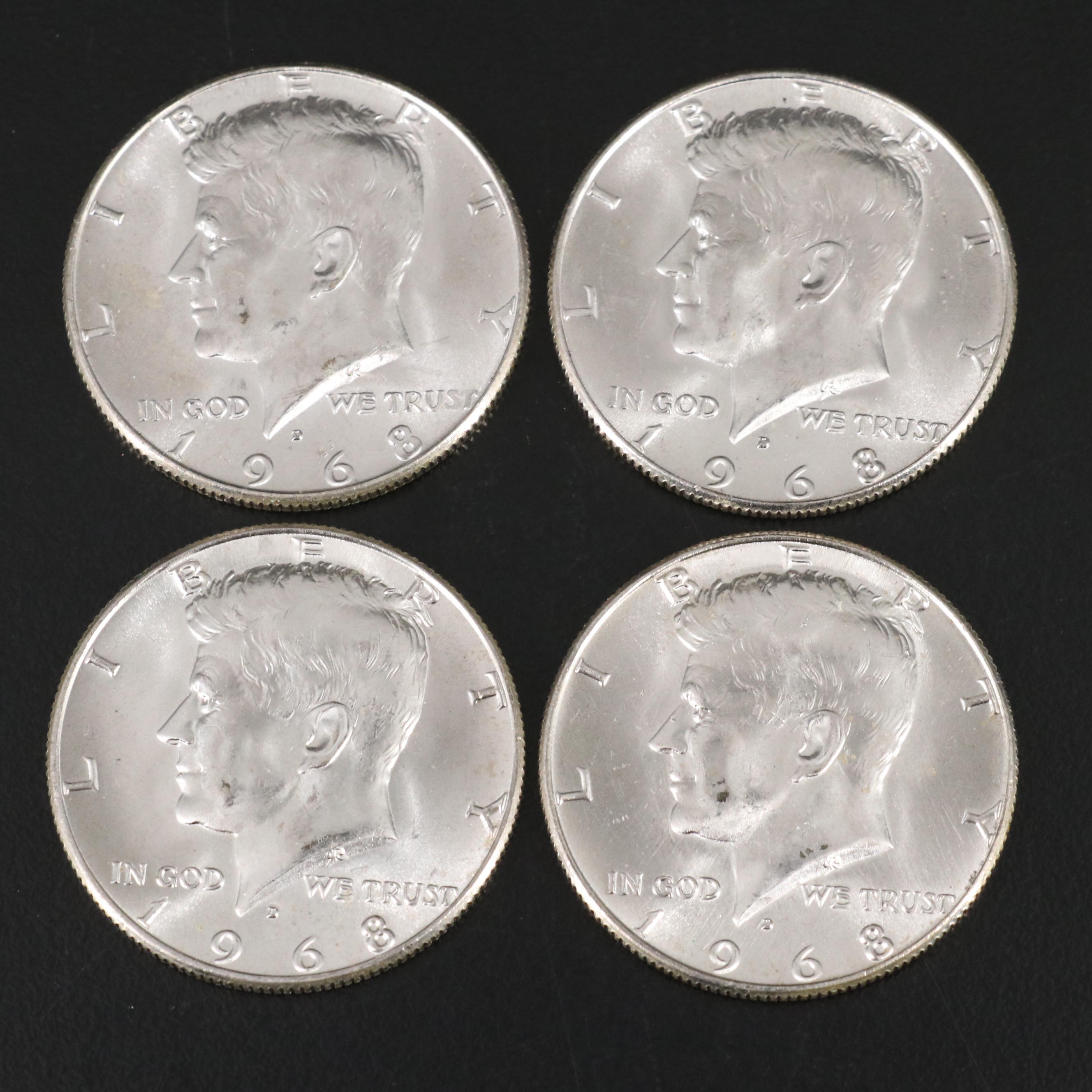 Roll of Twenty Uncirculated 1968-D Kennedy Silver Clad Half Dollars | EBTH