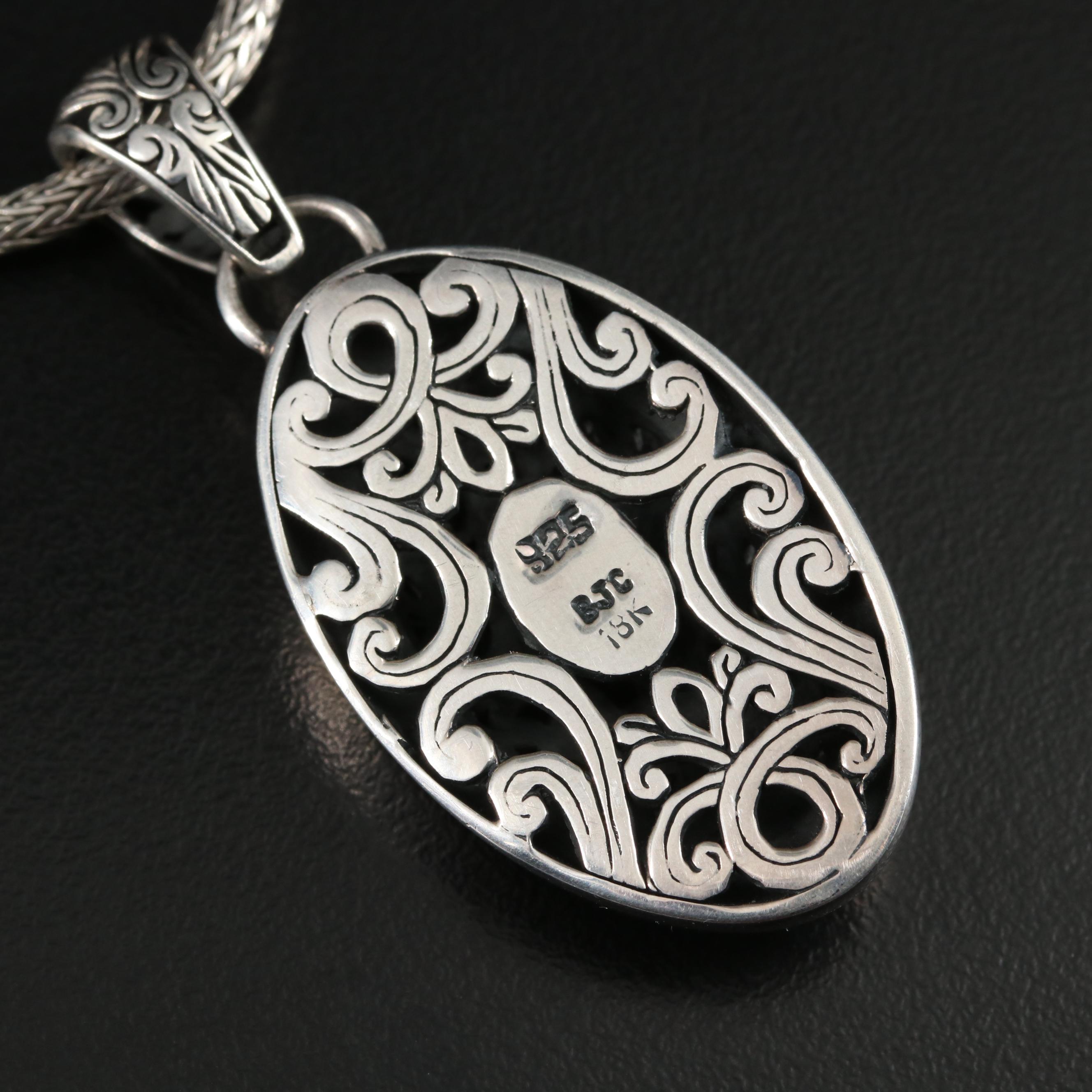 Samuel Benham Sterling and 18K Accent Pendant Necklace | EBTH