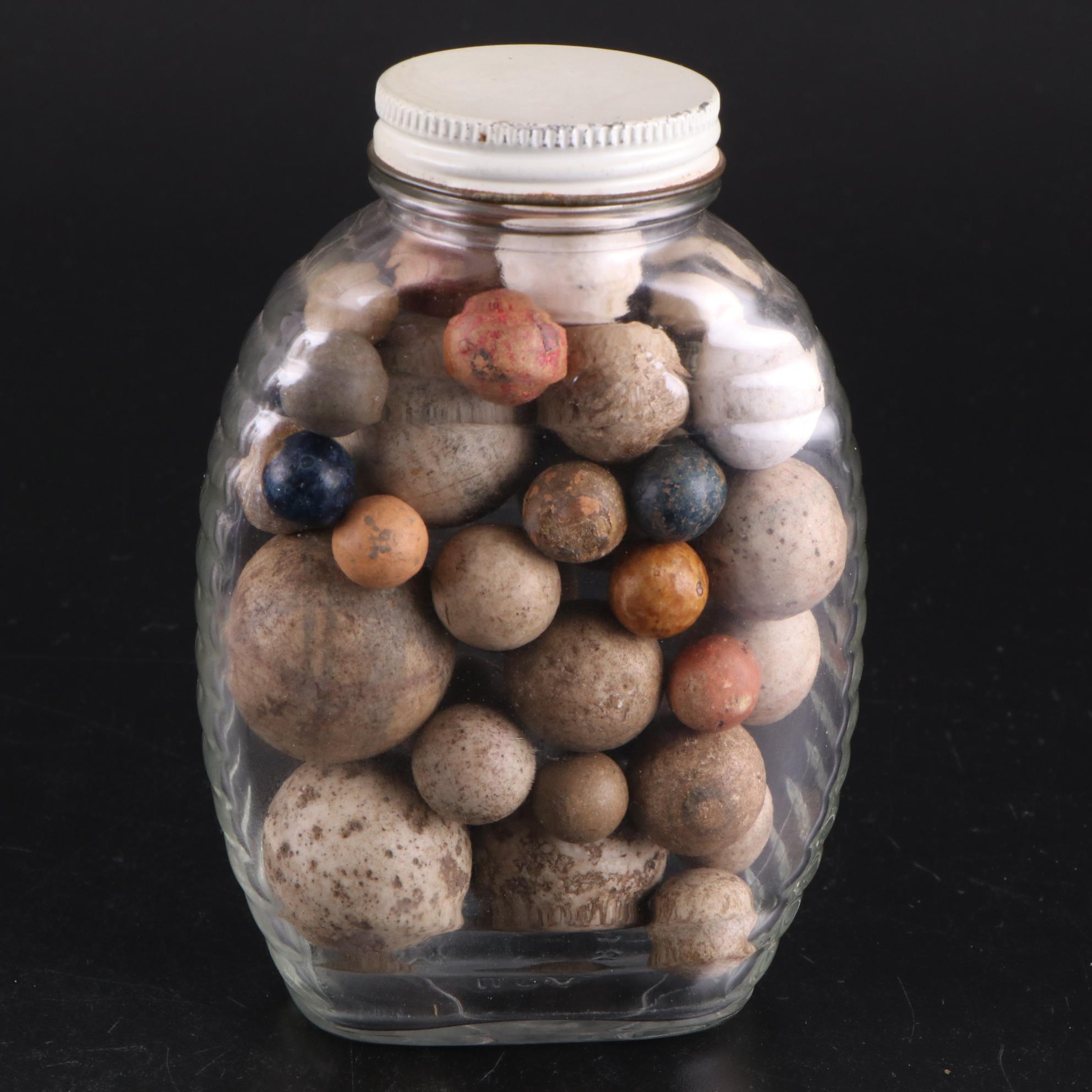 Clay Bennington Marbles & Shooters, Sulfite, Bumblebee and More Glass ...