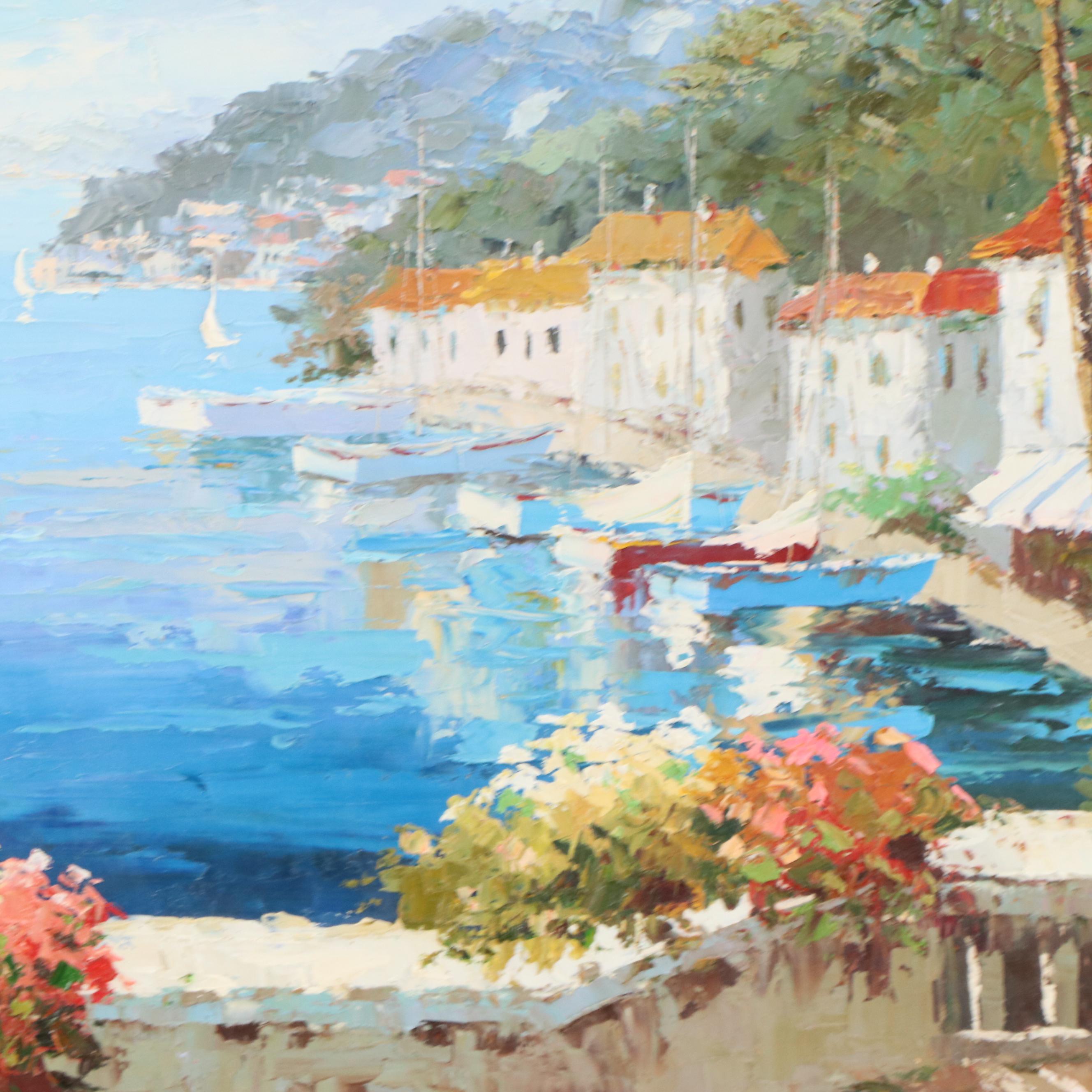 M. Chapot Impressionist Style Oil Painting of a Seaside Landscape | EBTH