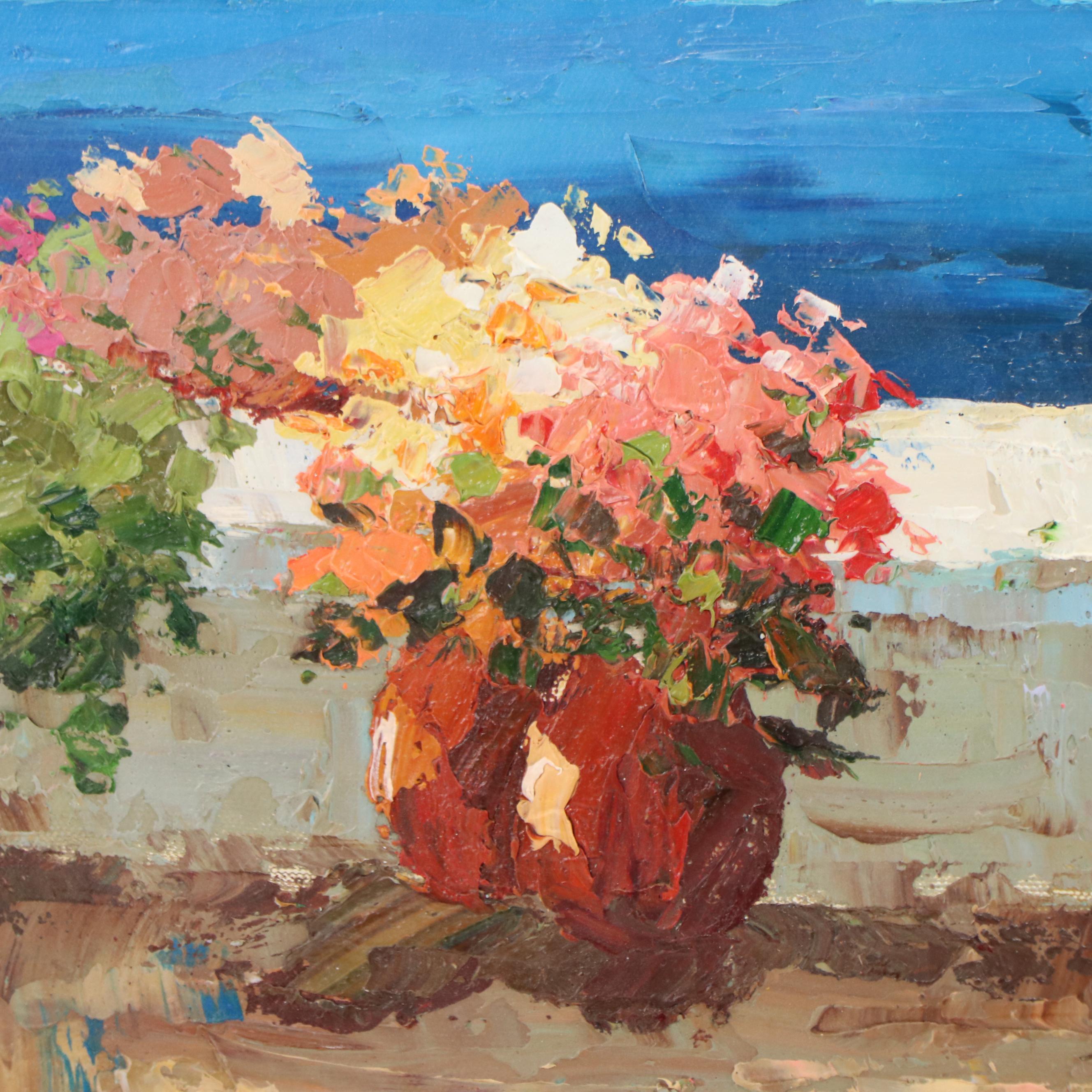 M. Chapot Impressionist Style Oil Painting of a Seaside Landscape | EBTH