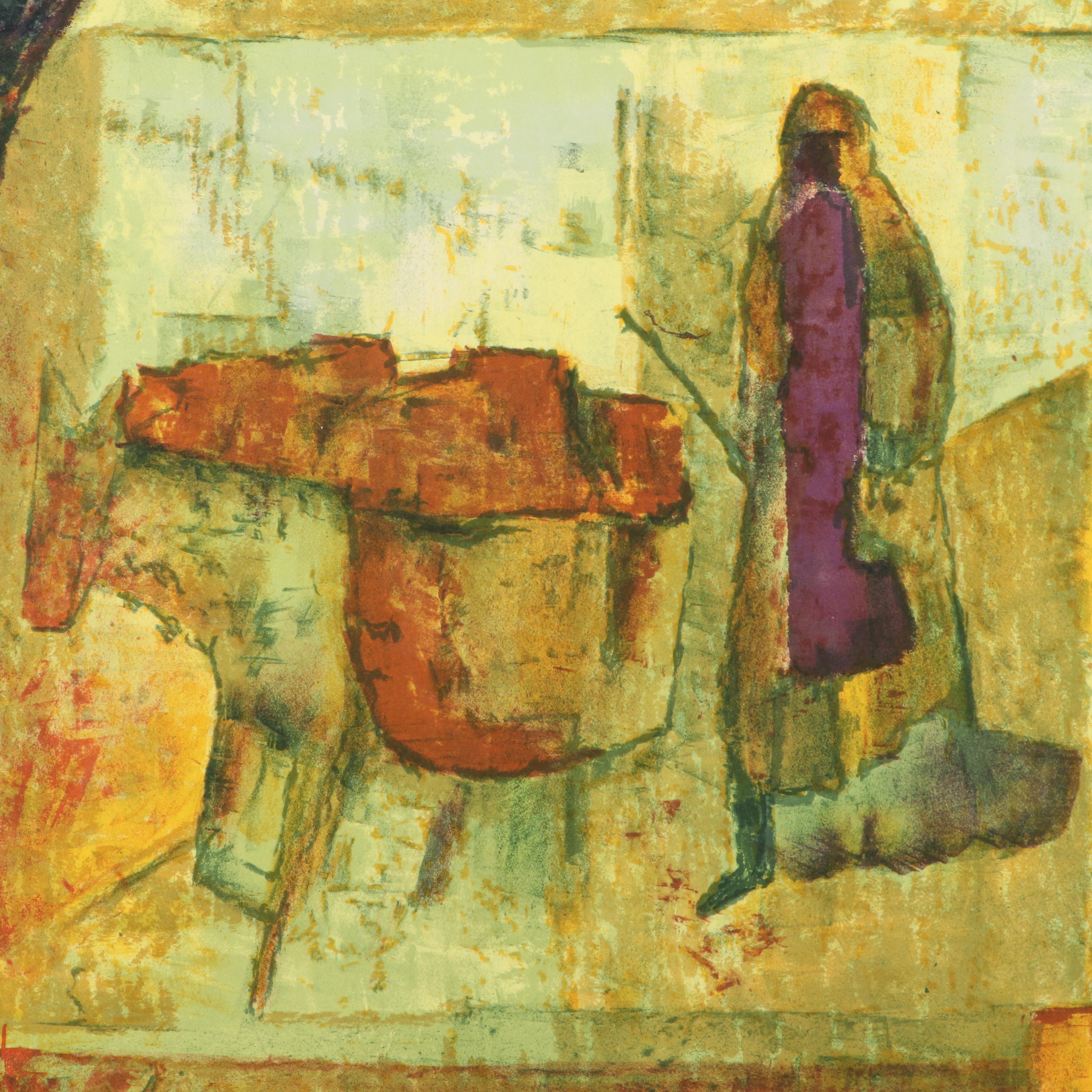 Modern Figural Lithograph, Mid 20th Century | EBTH