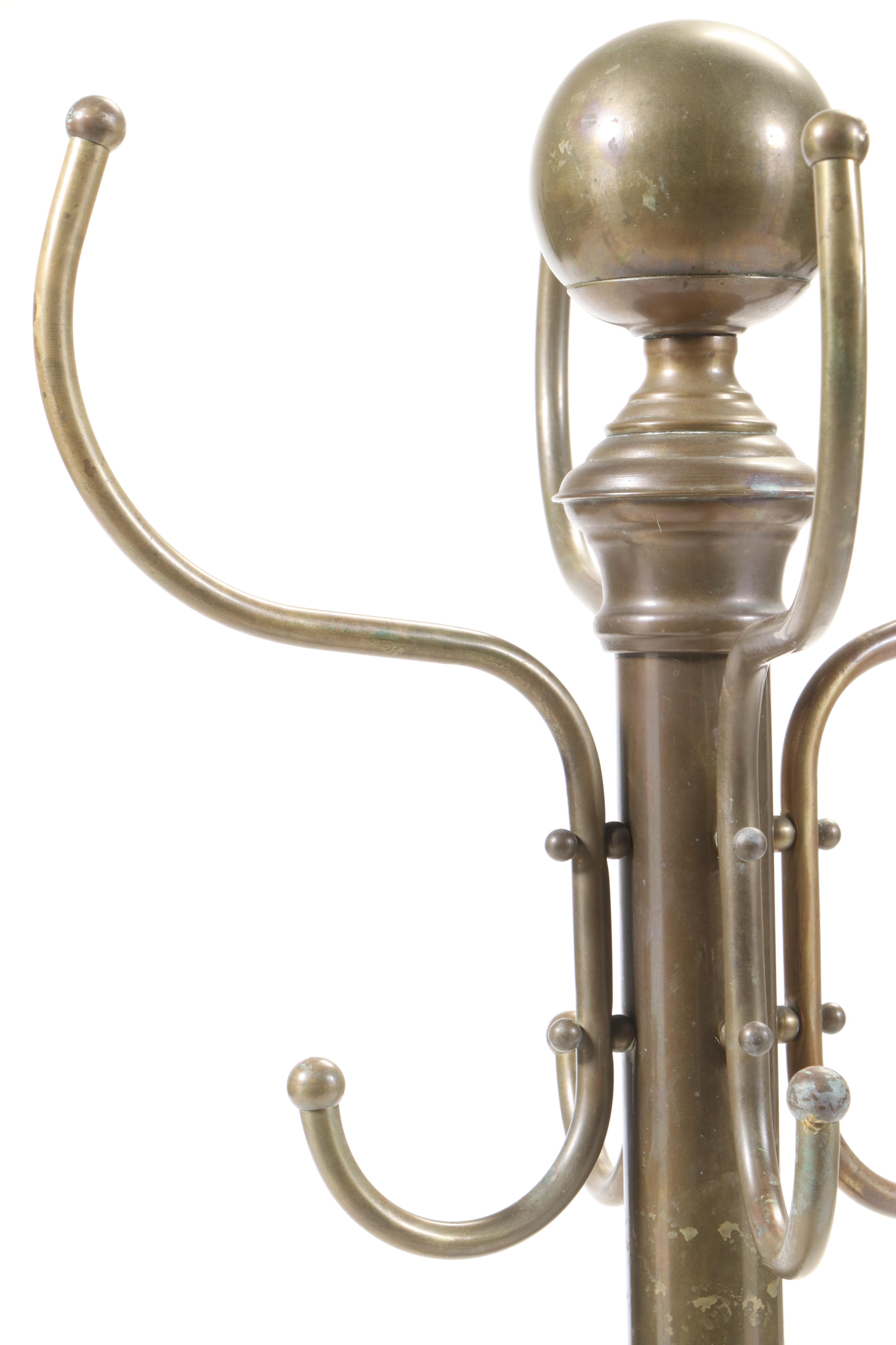 Tubular Brass Hall Tree, 20th Century | EBTH