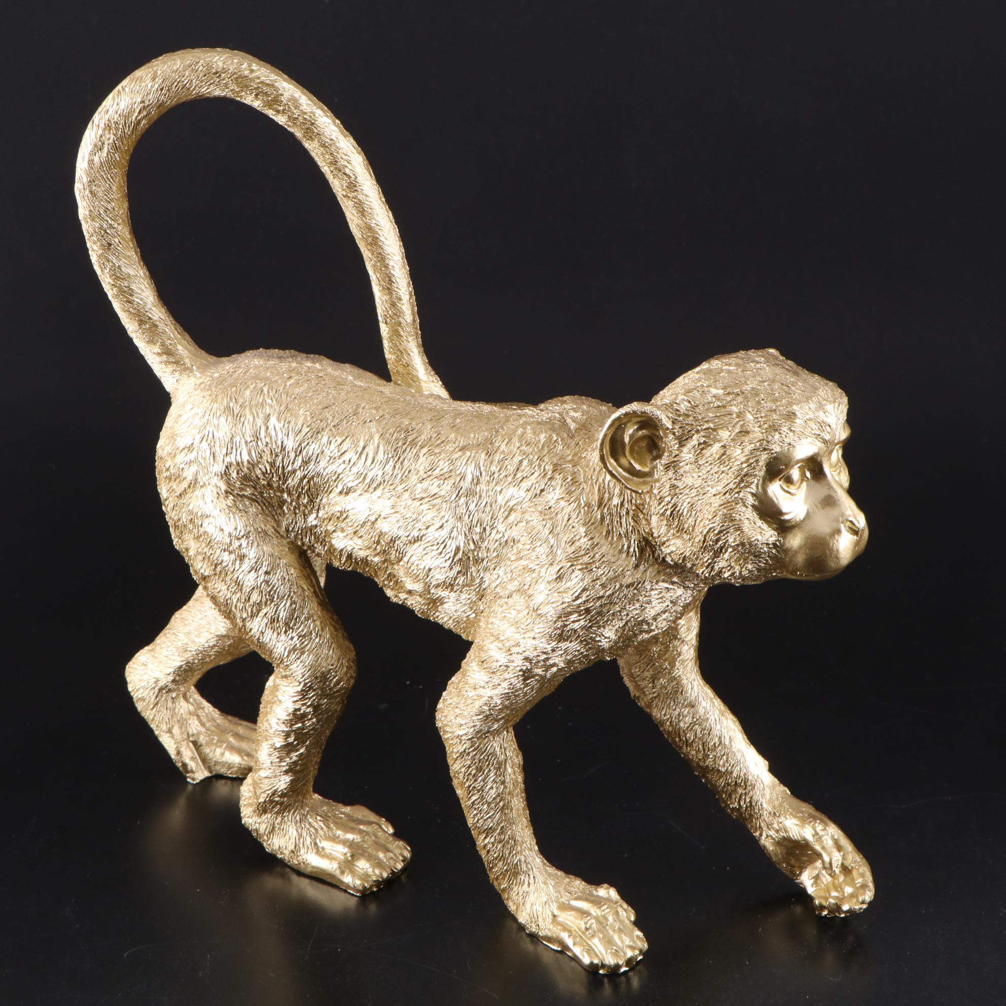 Cast Brass and Gold Tone Composite Monkey Figurines | Everything But ...