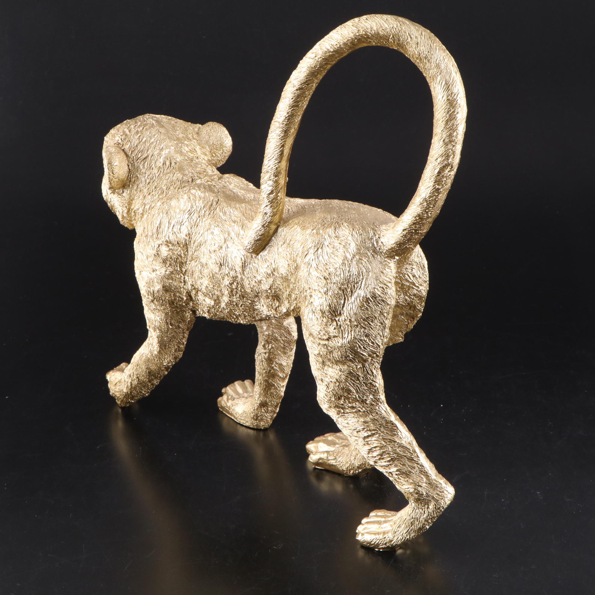Cast Brass and Gold Tone Composite Monkey Figurines | Everything But ...