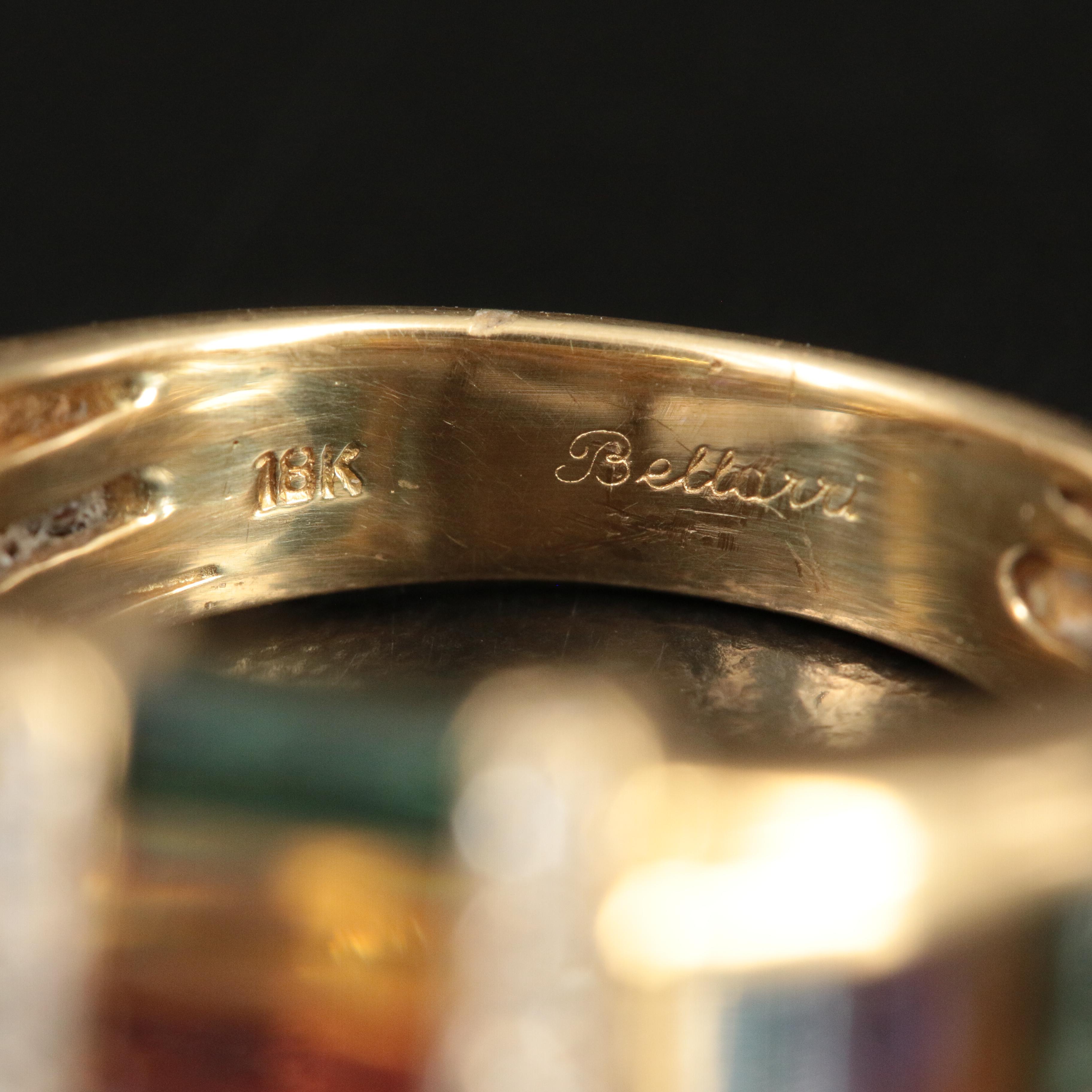 Bellarri 18K Multi Gemstone Ring with Diamond Accents | EBTH