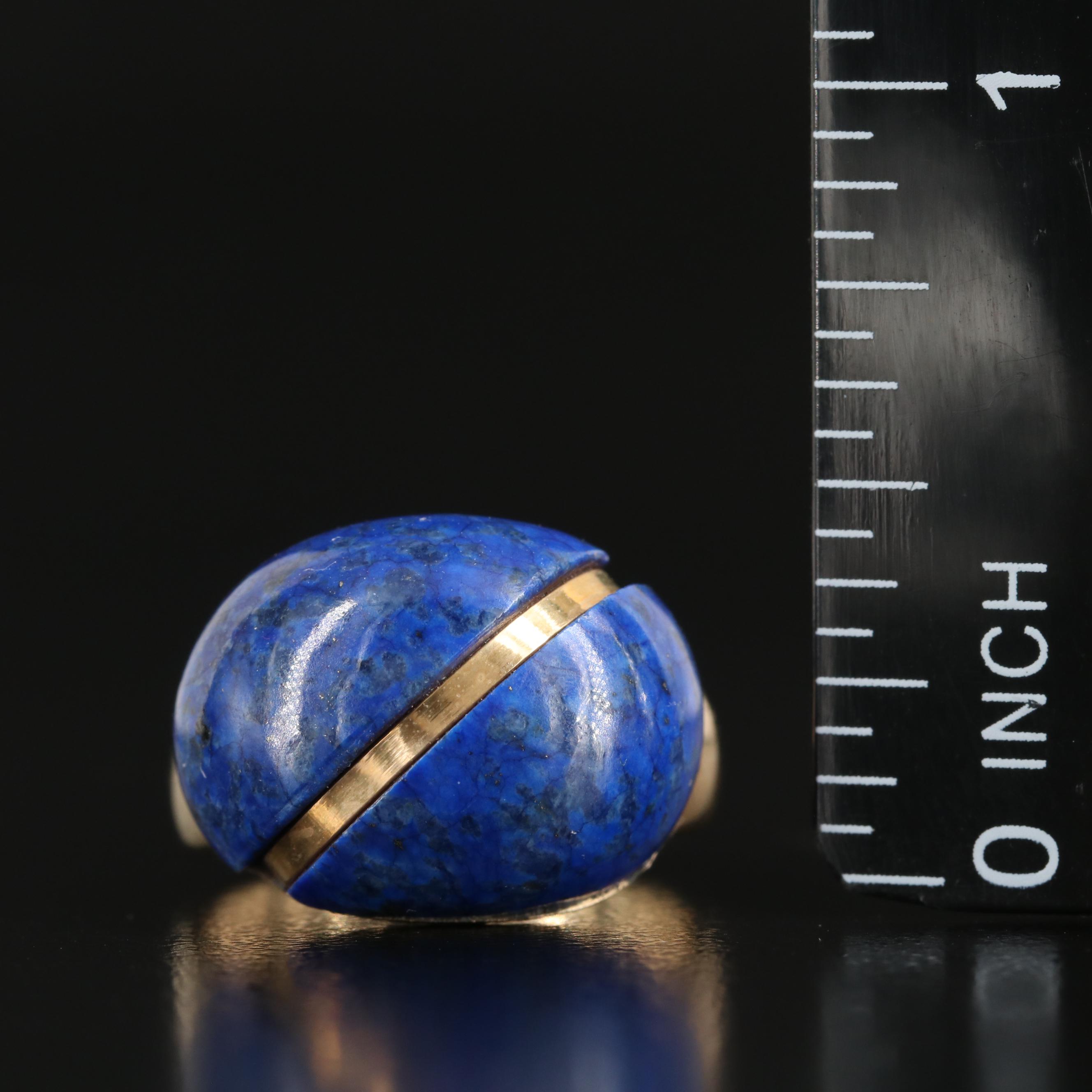 14K Lapis Lazuli Inlay Ring | EBTH