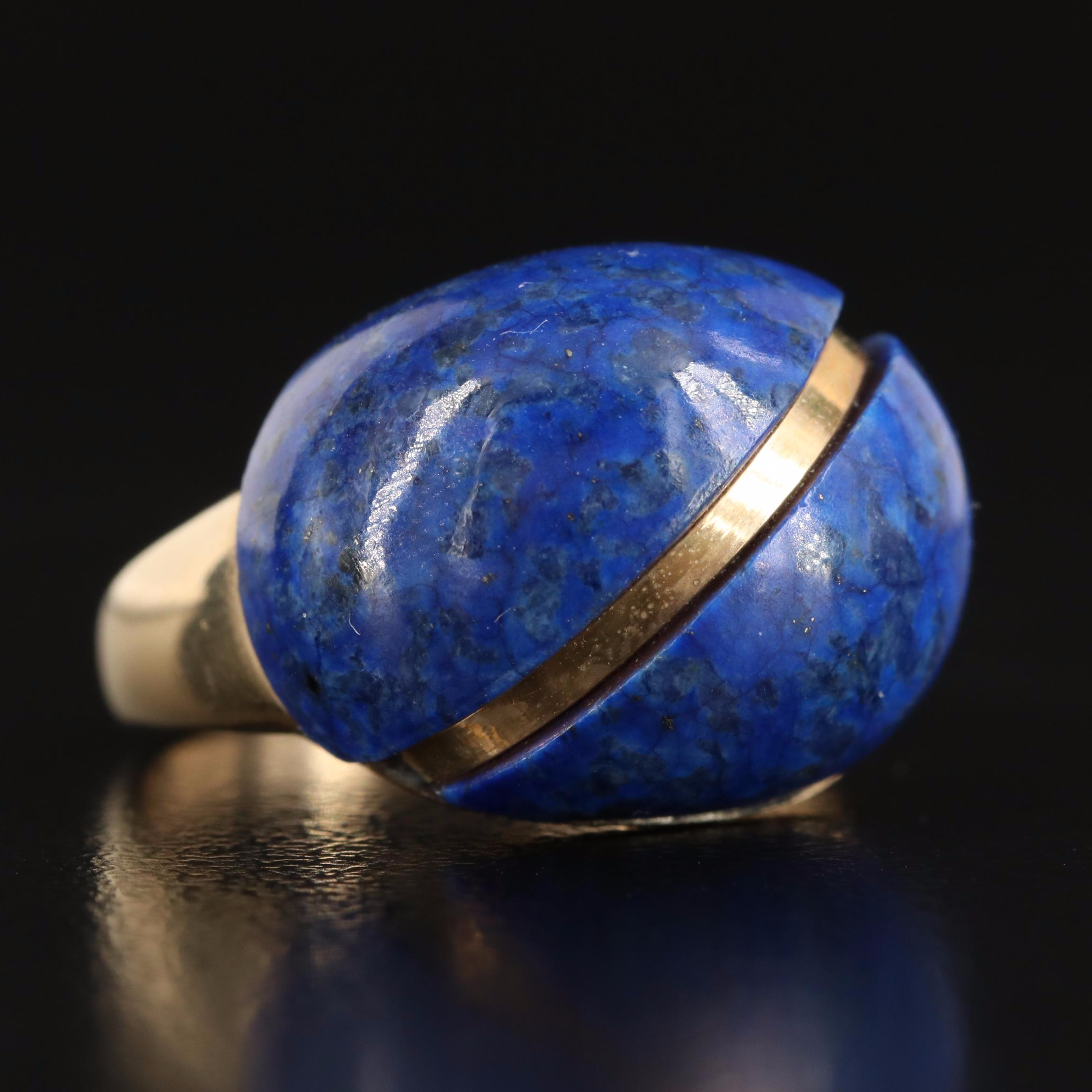 14K Lapis Lazuli Inlay Ring | EBTH