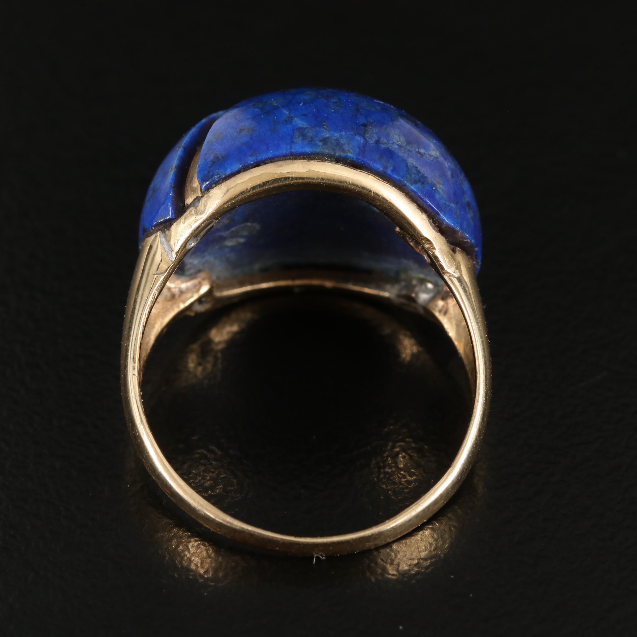 14K Lapis Lazuli Inlay Ring | EBTH