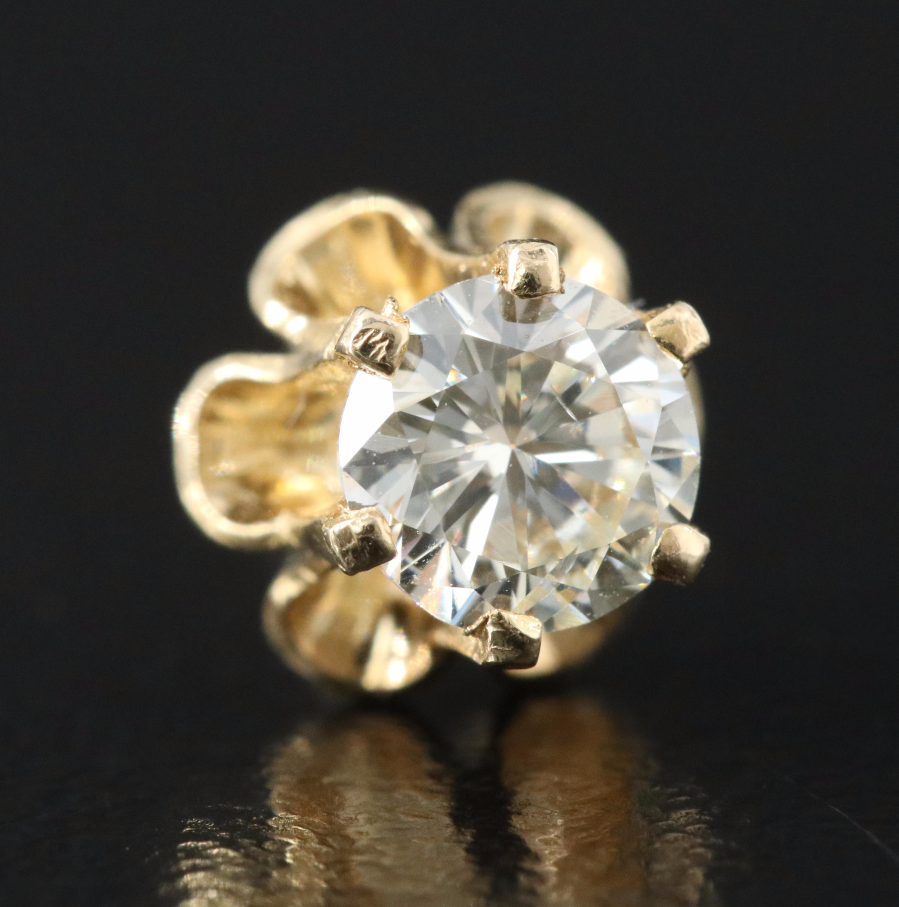 14K Buttercup-Set 0.74 CTW Diamond Stud Earrings | EBTH