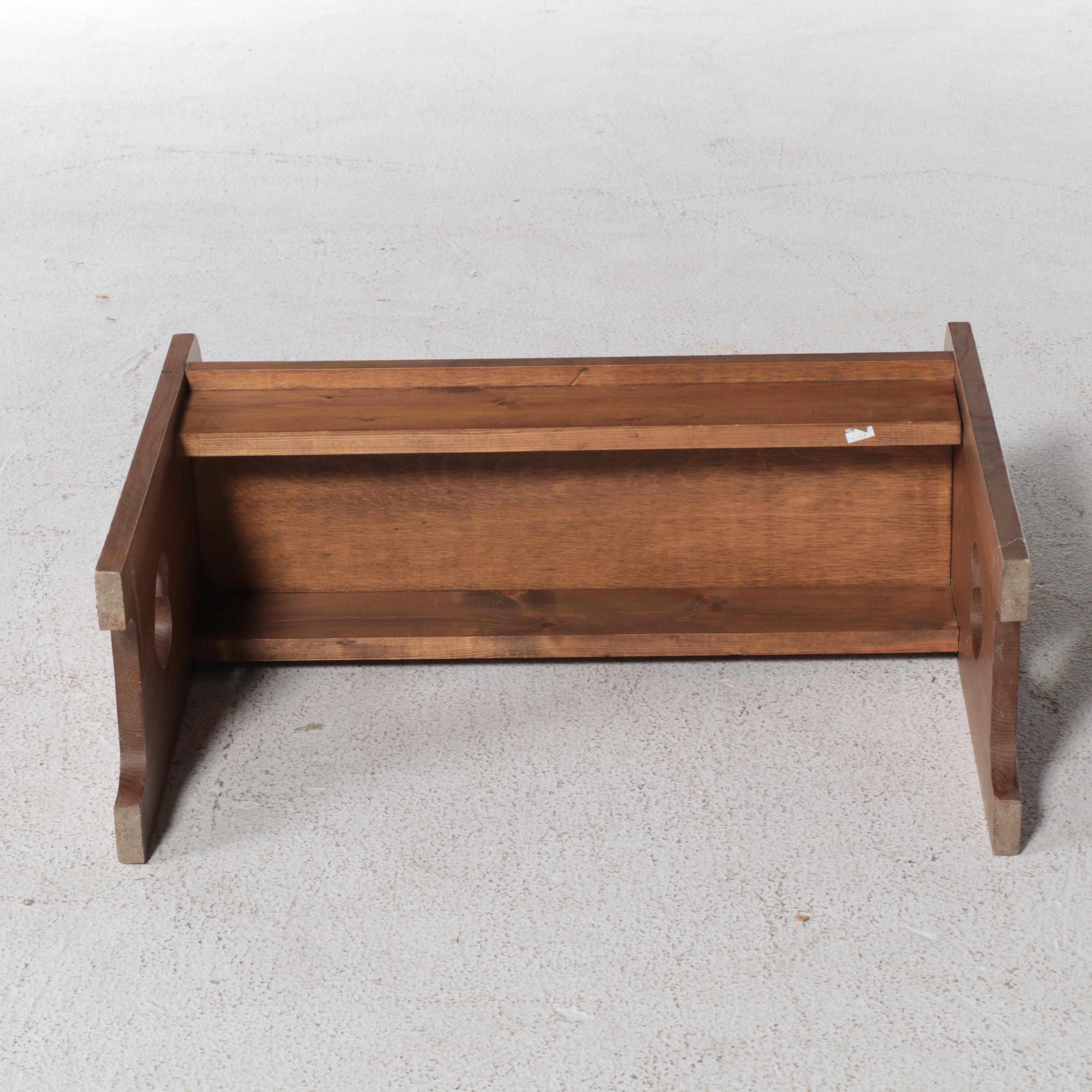 Three American Primitive Style Pine Benches, Incl. Two-Tier Bucket Bench | EBTH