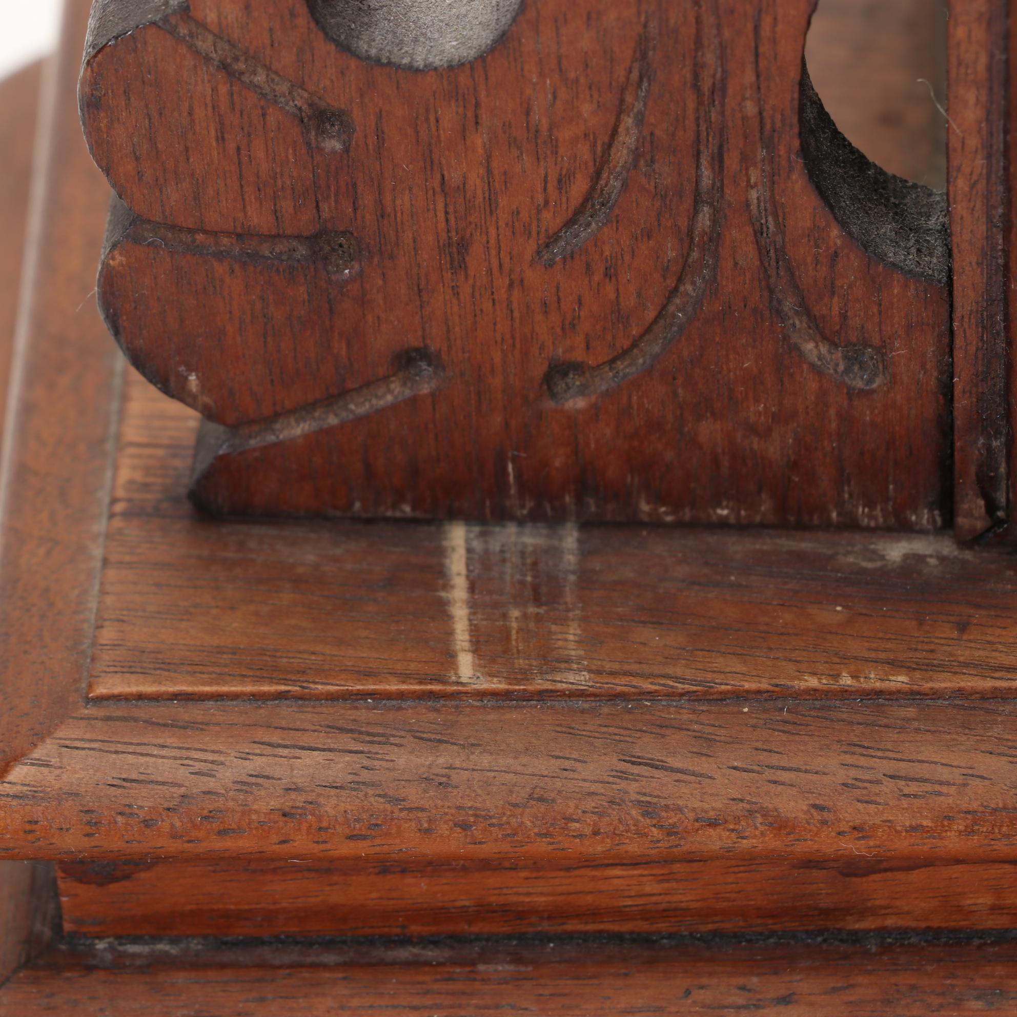 Sessions Eastlake Gingerbread Oak Mantel Clock With Painted Glass Front ...