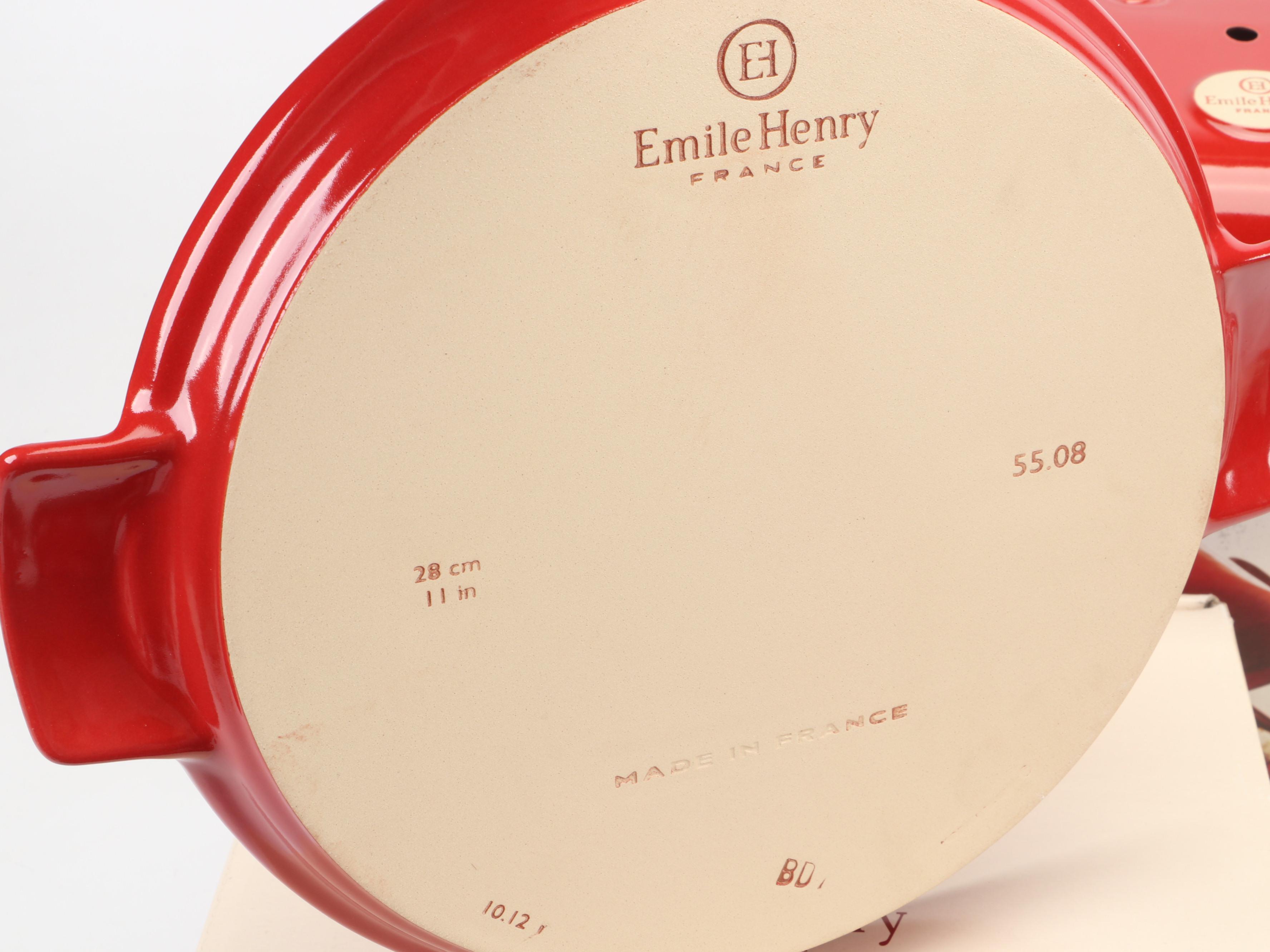 Emile Henry Red Glazed Ceramic Bread Cloche, Bread Loaf Baker, and More ...