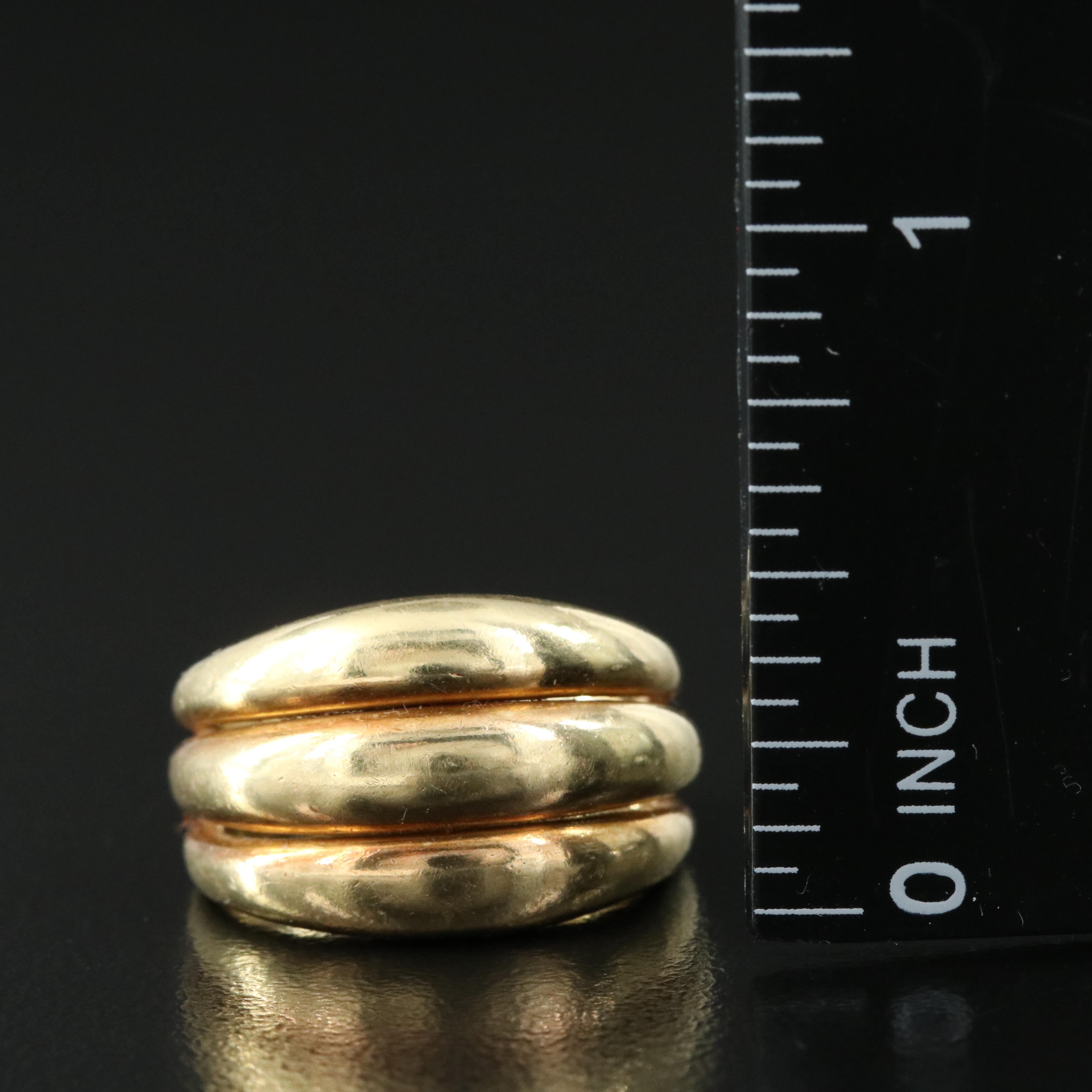 14K Fluted Dome Ring | EBTH