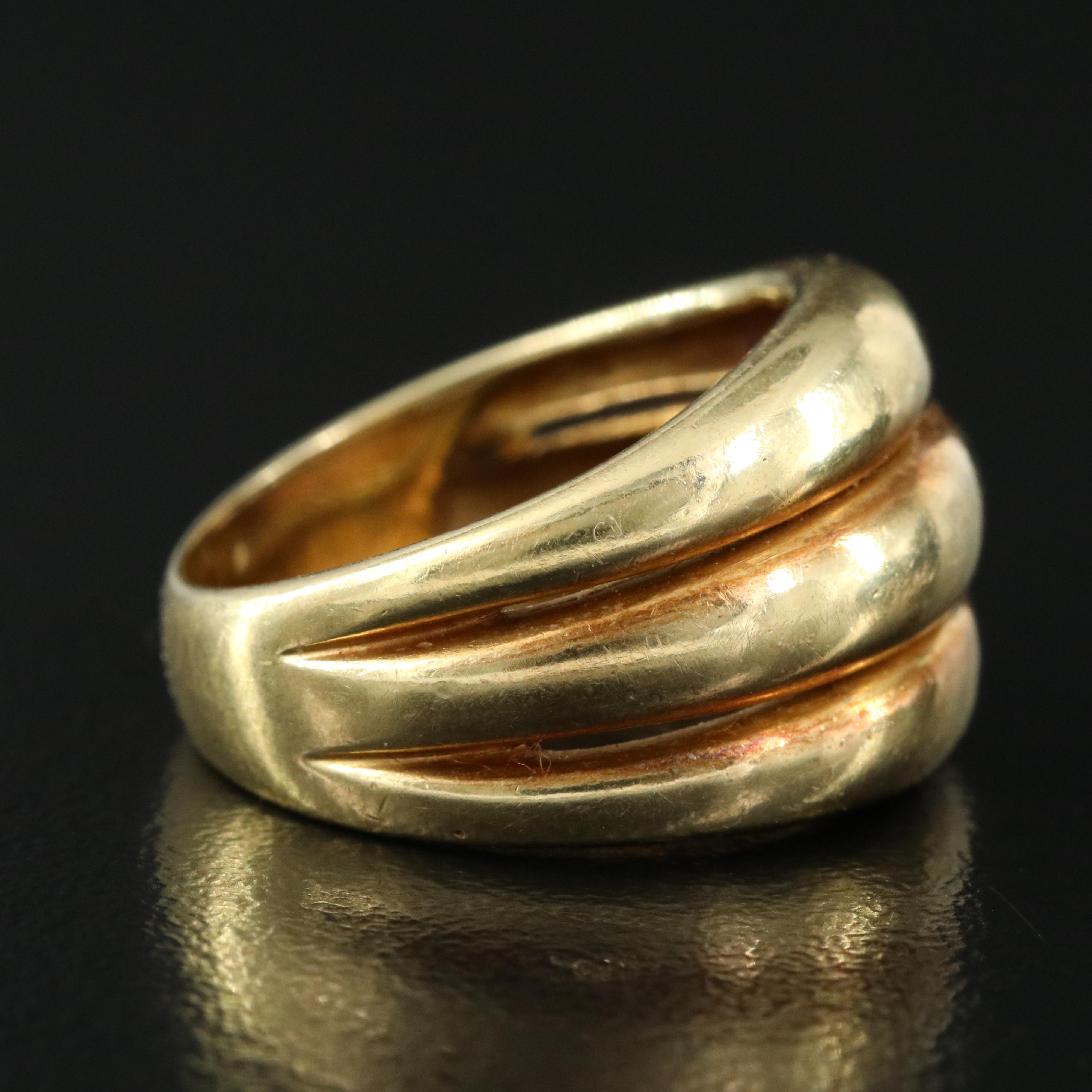 14K Fluted Dome Ring | EBTH