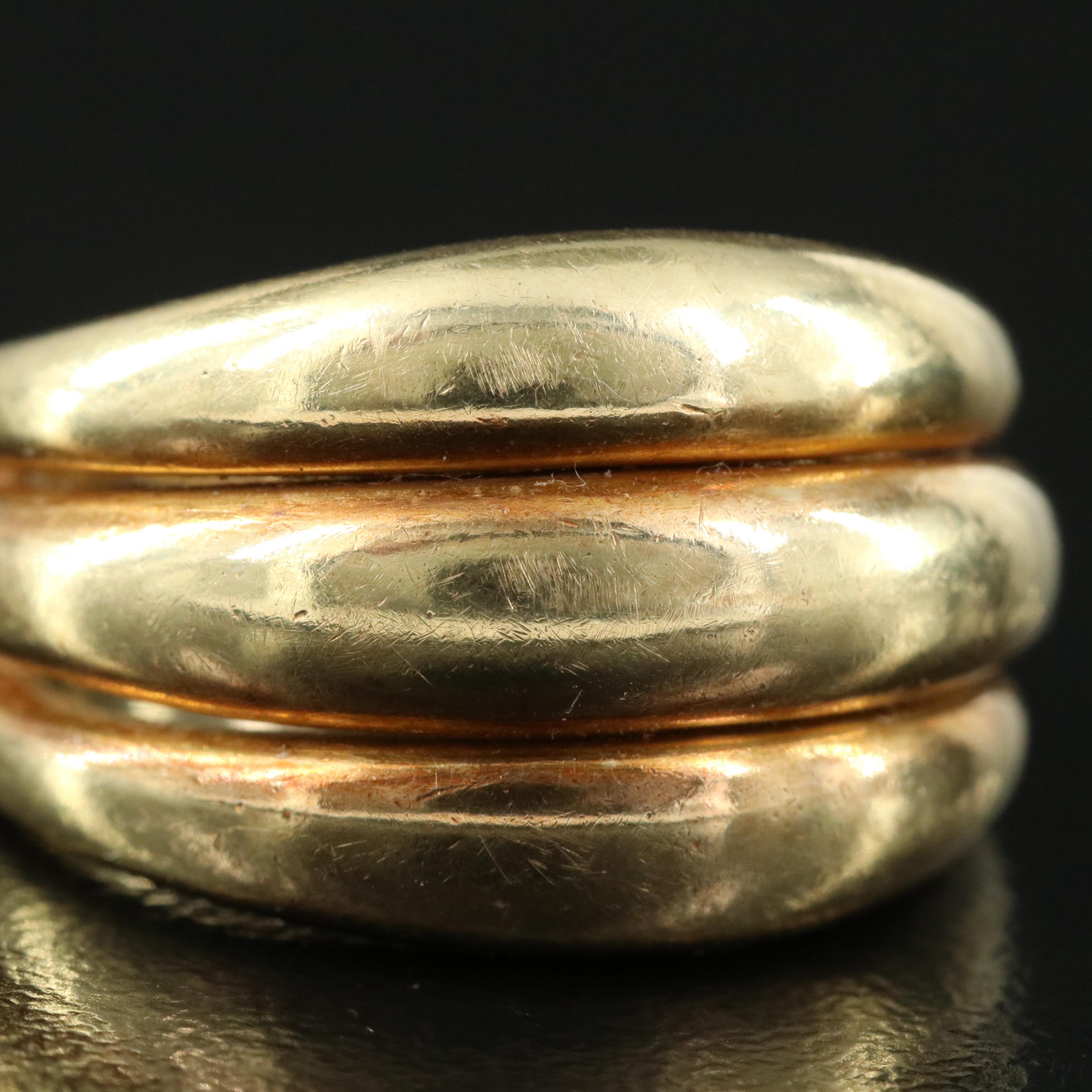 14K Fluted Dome Ring | EBTH