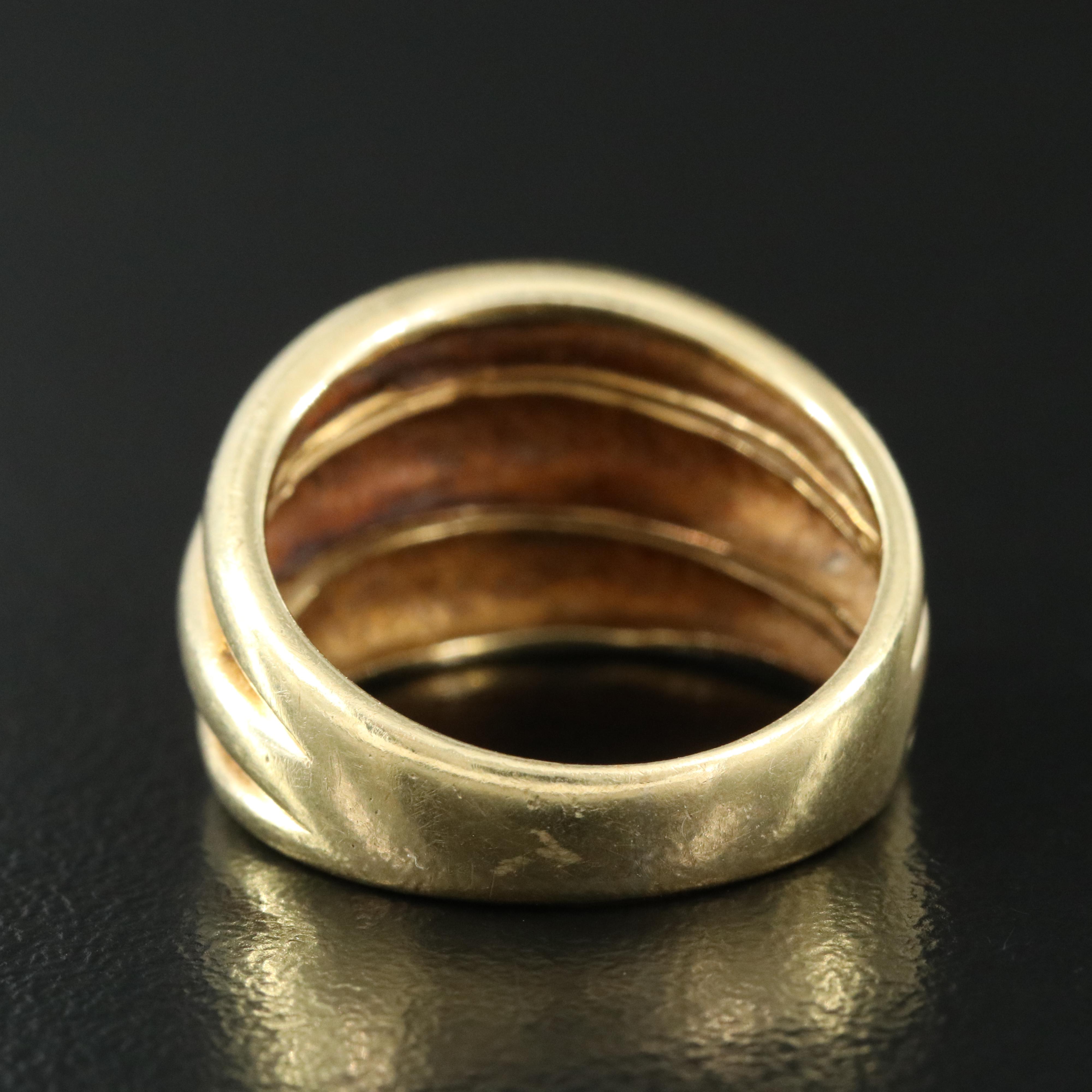 14K Fluted Dome Ring | EBTH