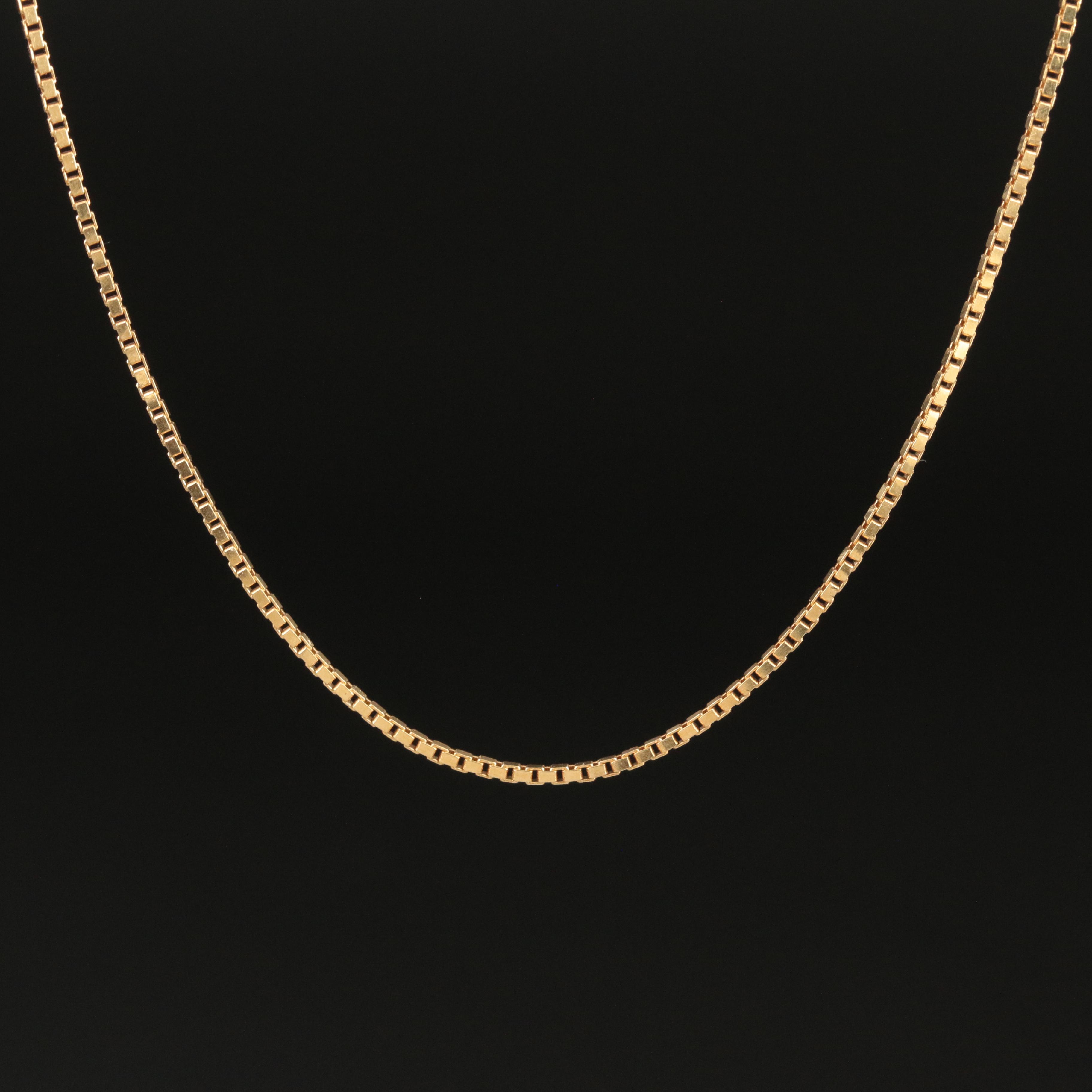 18K Box Chain Necklace | EBTH