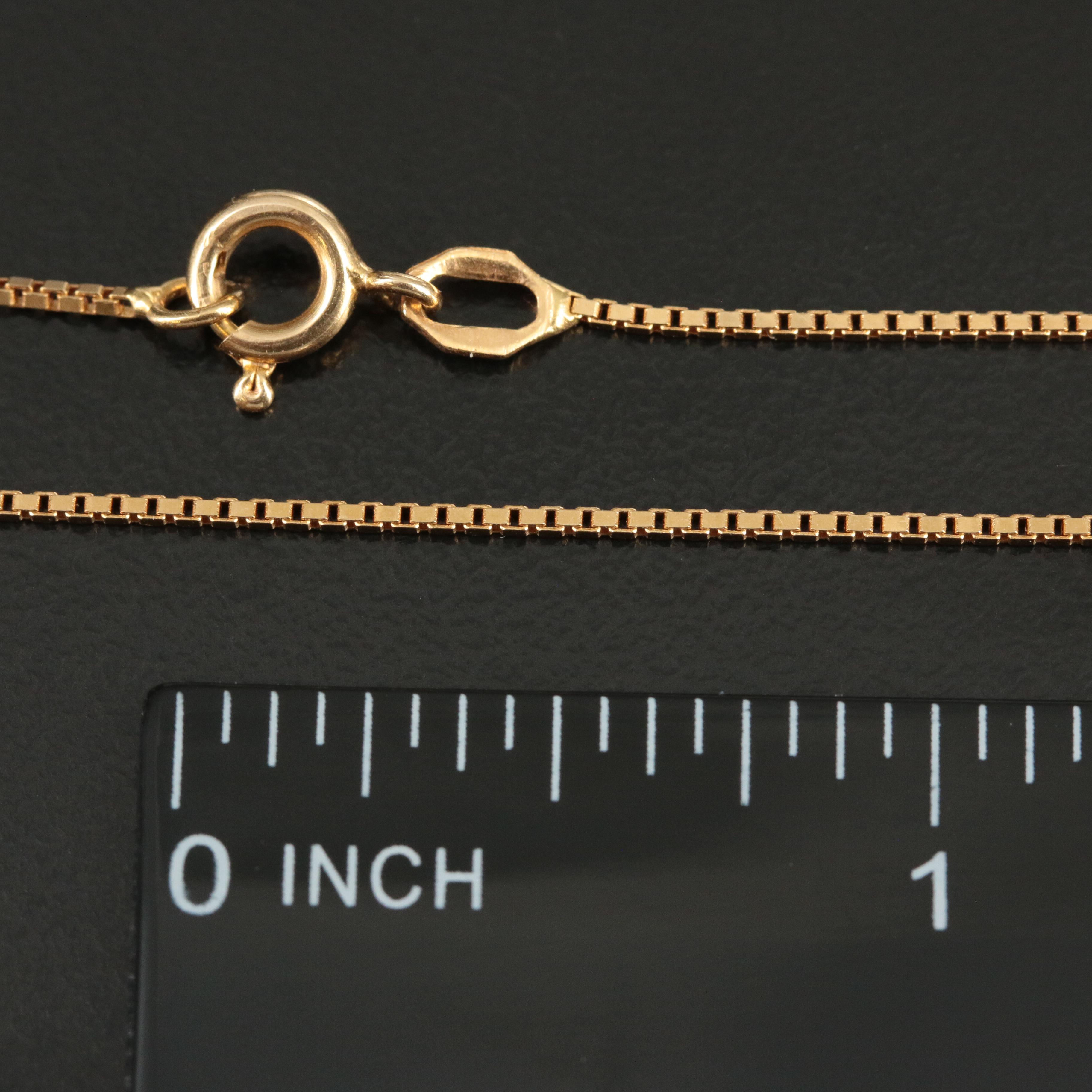 18K Box Chain Necklace | EBTH